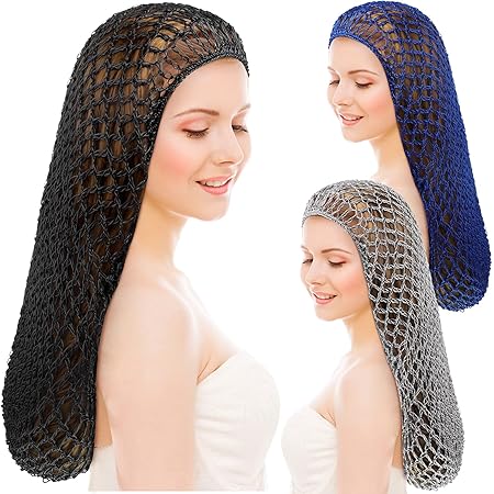 Amazon.com : MTLEE 2 Pieces Snoods for Women Hair Mesh Crochet Hair Net ...