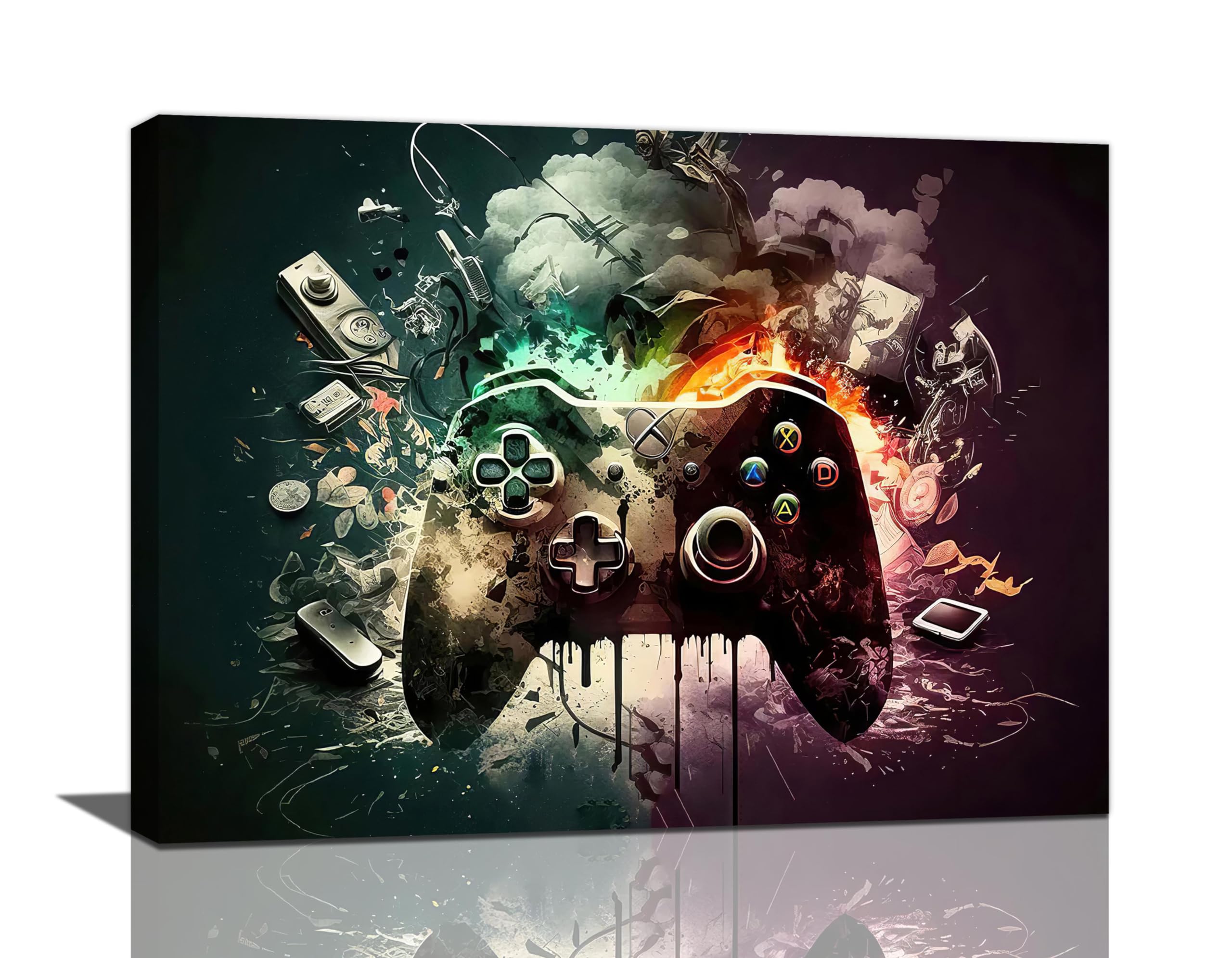 Amazon.com: Game Wall Art Gamepad Pictures Wall Decor Prints Cool ...