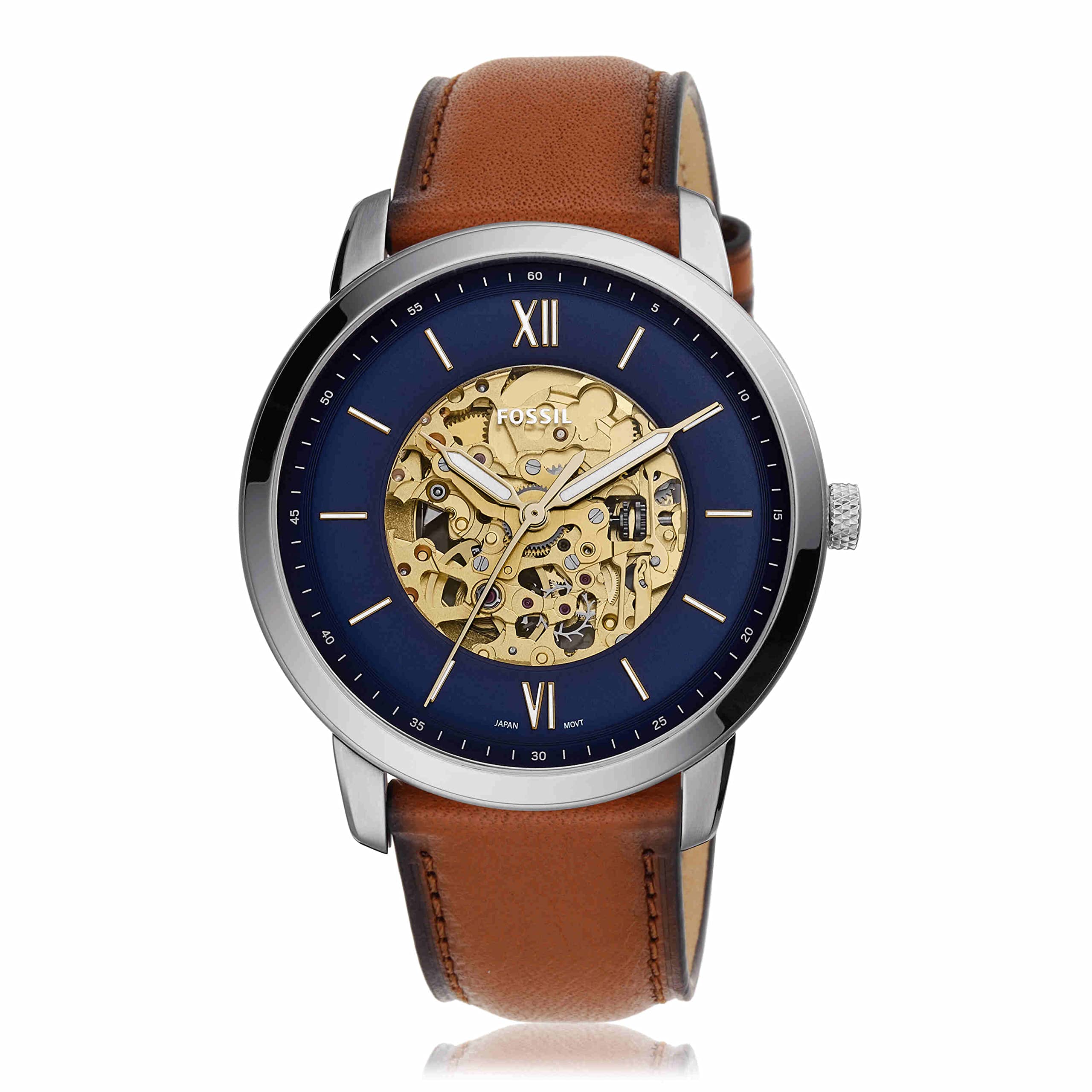 Snapklik.com : Fossil Mens Neutra Automatic Stainless Steel And Leather ...