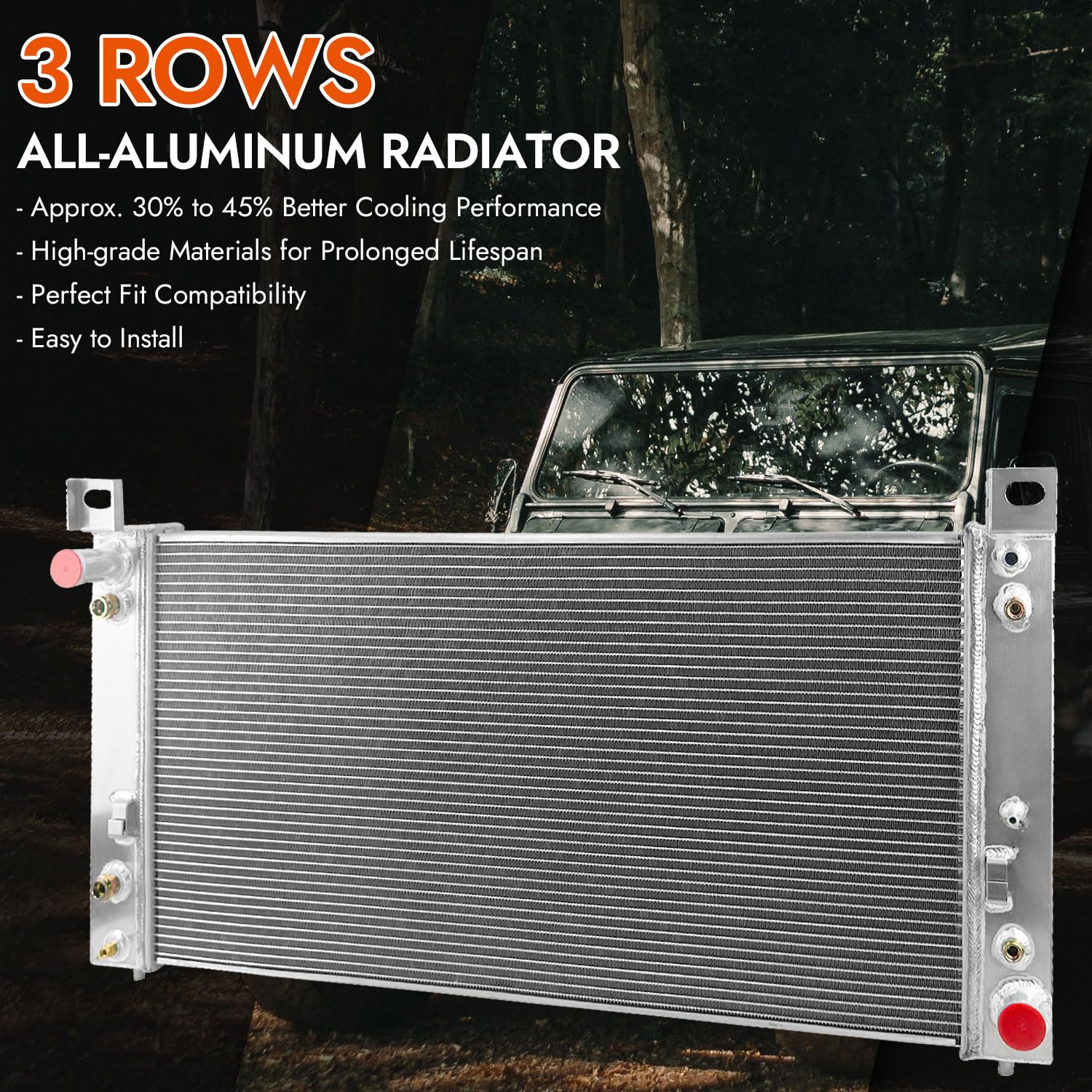 Snapklik.com : CU2370 3 Row Aluminum Radiator For 1999-2014 Chevy ...