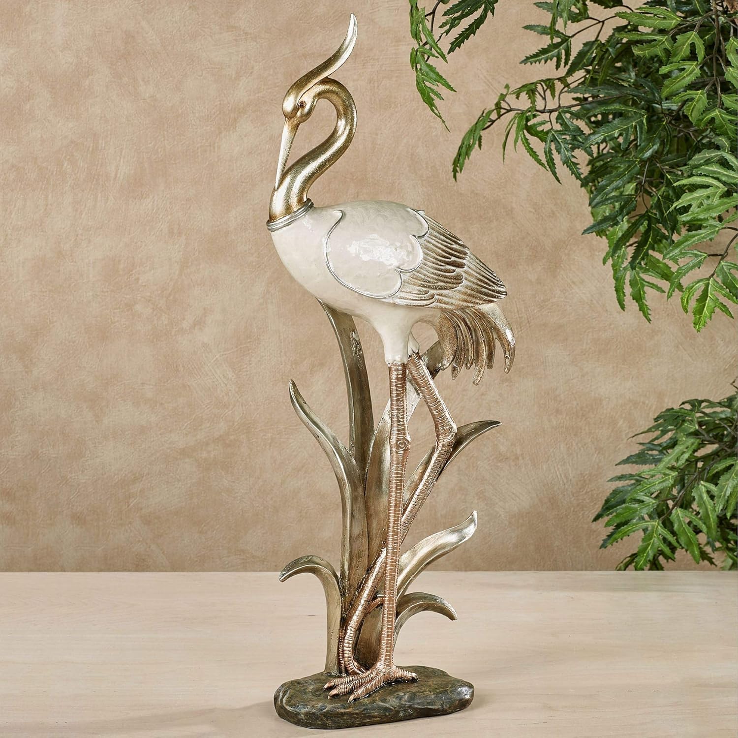 Amazon.com: Touch of Class Pretty Pose Crane Table Statue - Resin ...