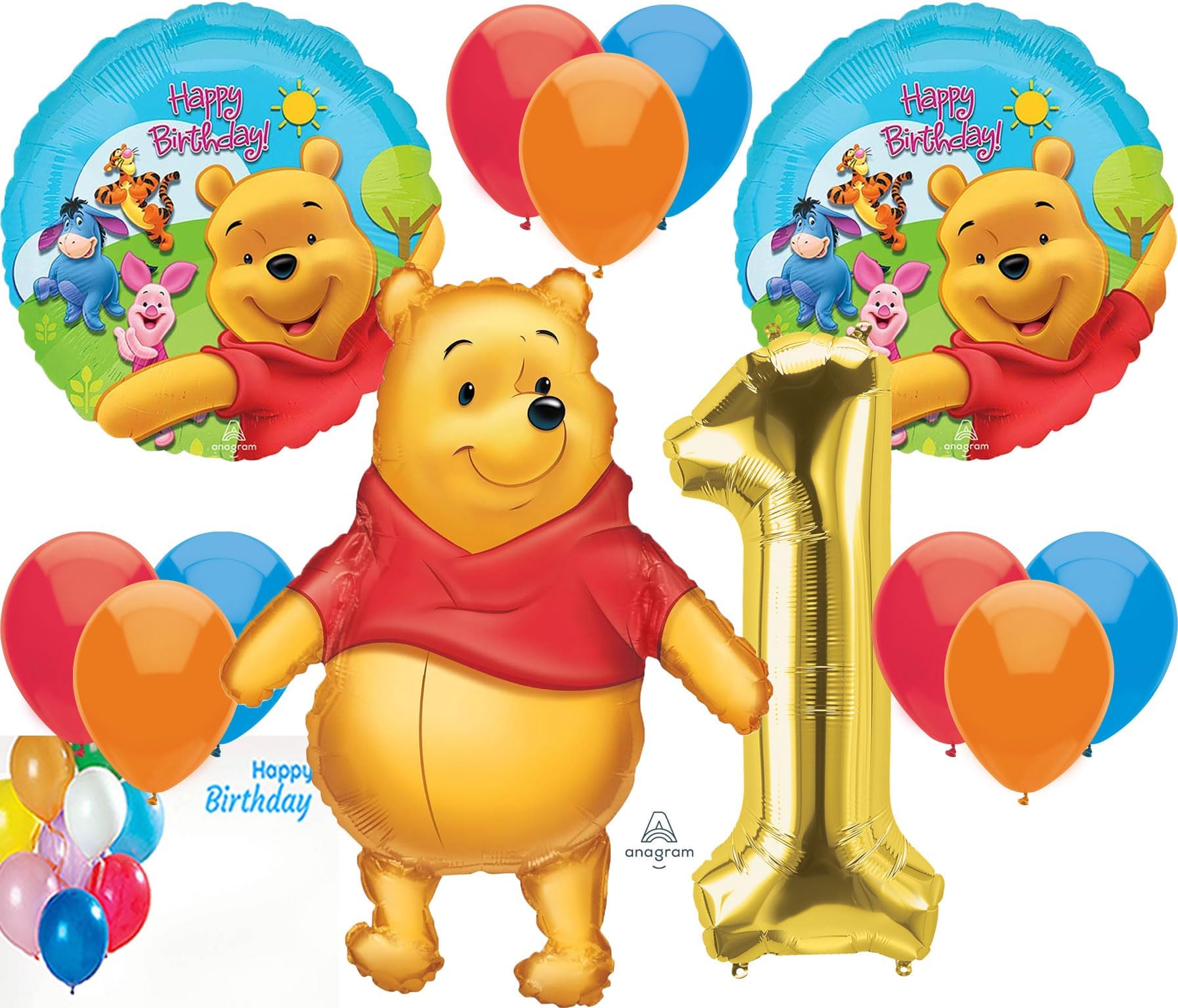 Amazon.com: Anagram International, 29" 833501 Big As Life Pooh Shape ...