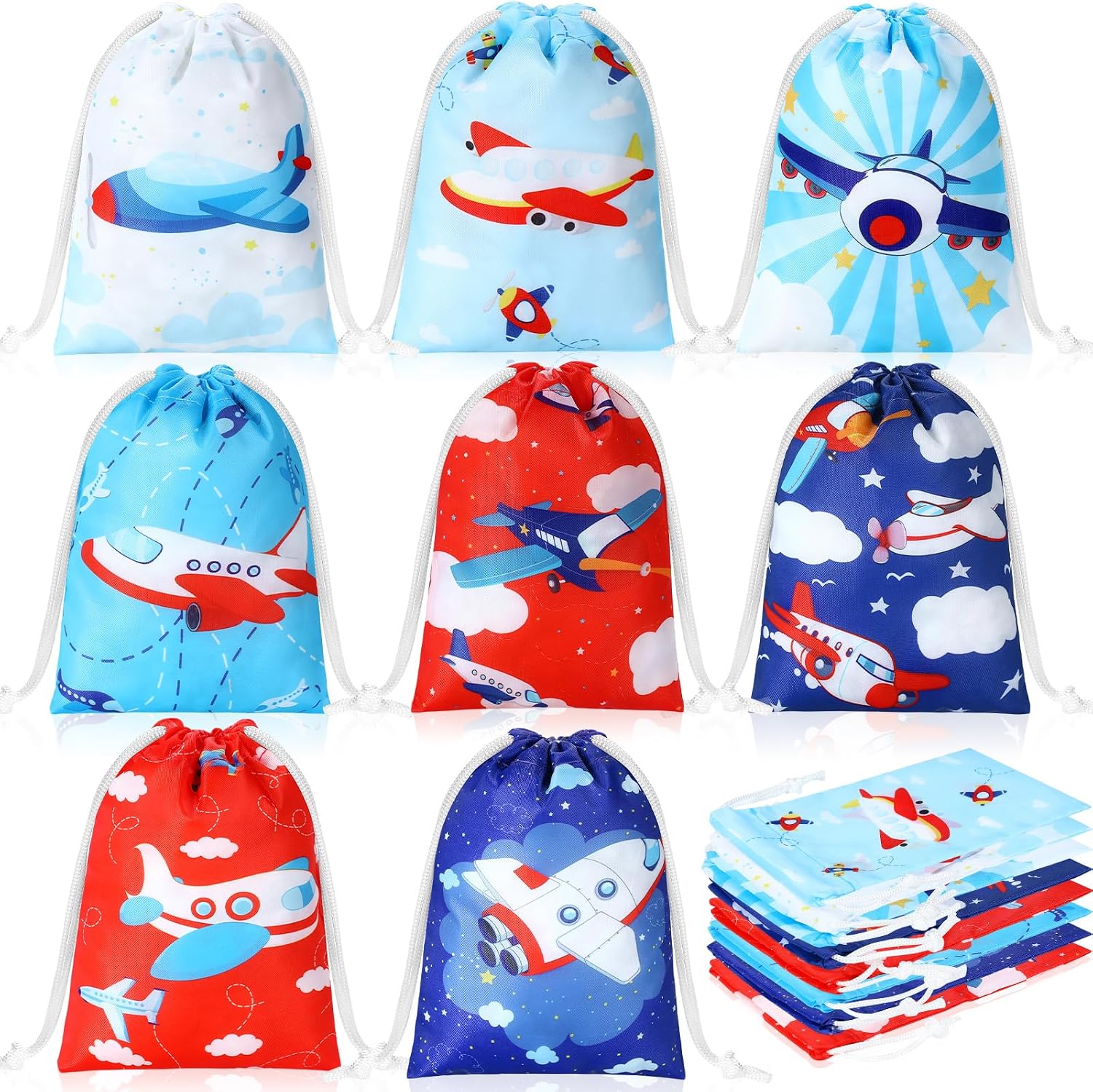 Amazon.com: Kajaia 24 Pieces Airplane Party Favor Airplane Goodie Bags ...