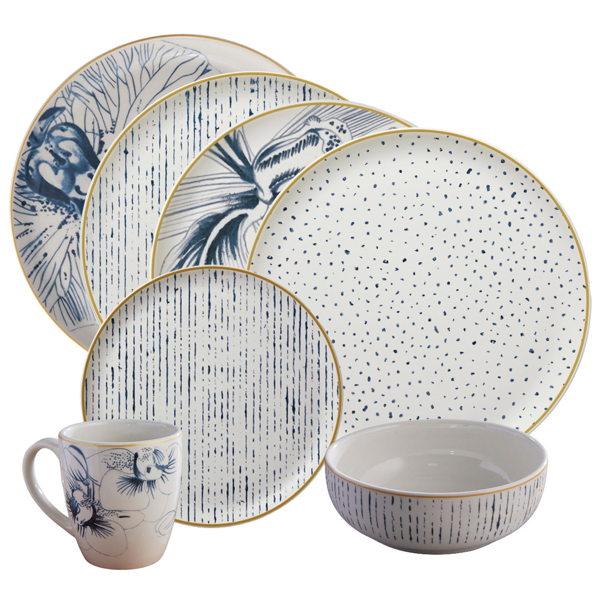 Amazon.com | Corona Dinnerware Set 20-piece, Plates, Bowls and Mugs ...