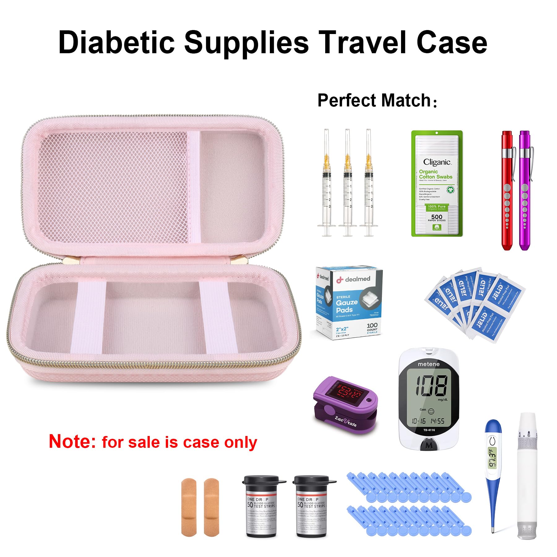 Snapklik.com : Diabetic Supplies Travel Case, Diabetic Supply Organizer ...