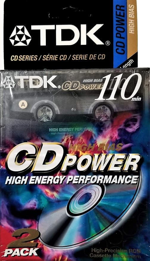 Amazon.com: TDK CD Power 110 Cassette, 2pk High Bias Audio Cassette ...