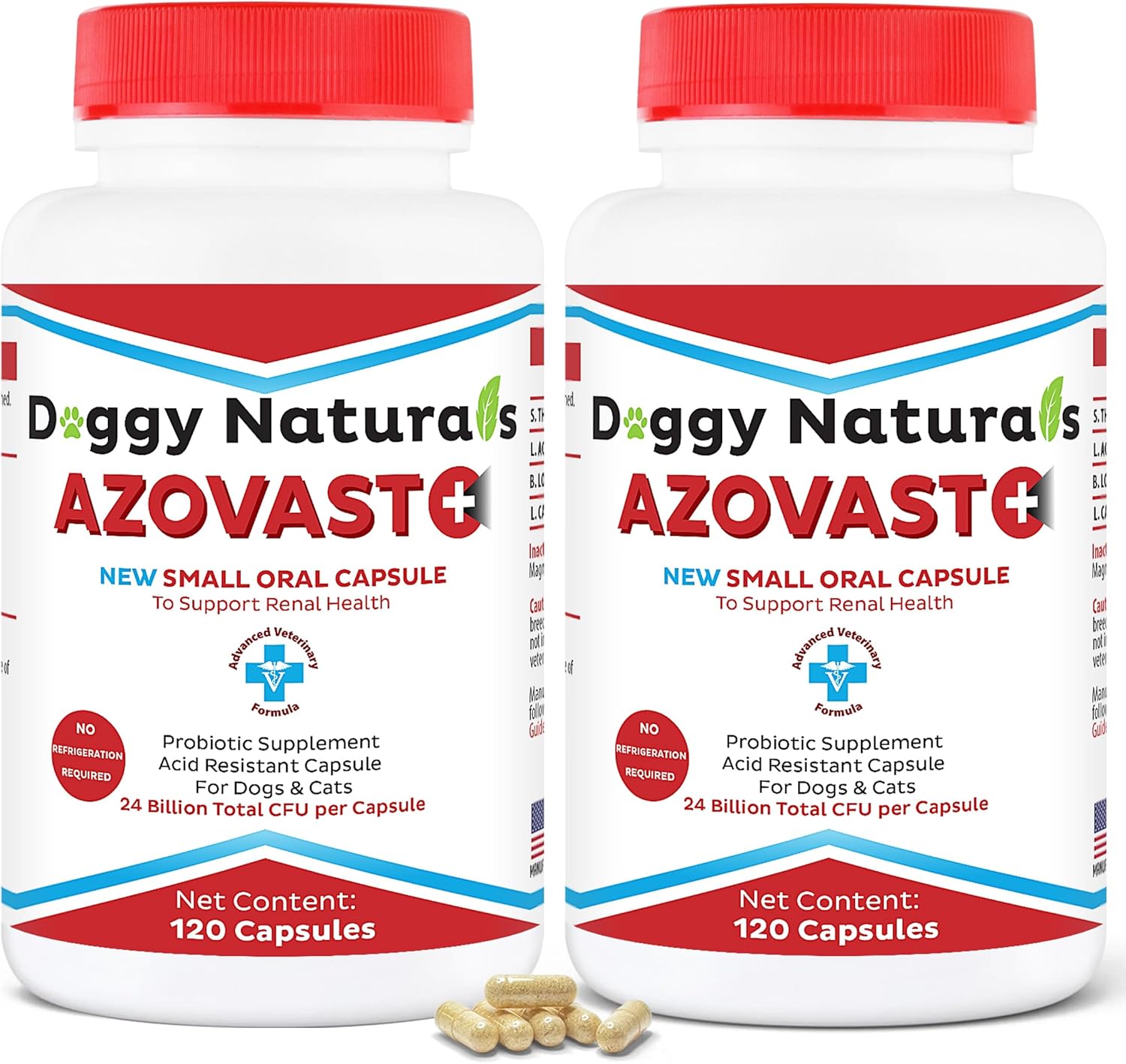 Azovast Plus Suplemento de salud renal para perros y gatos, 240 ...