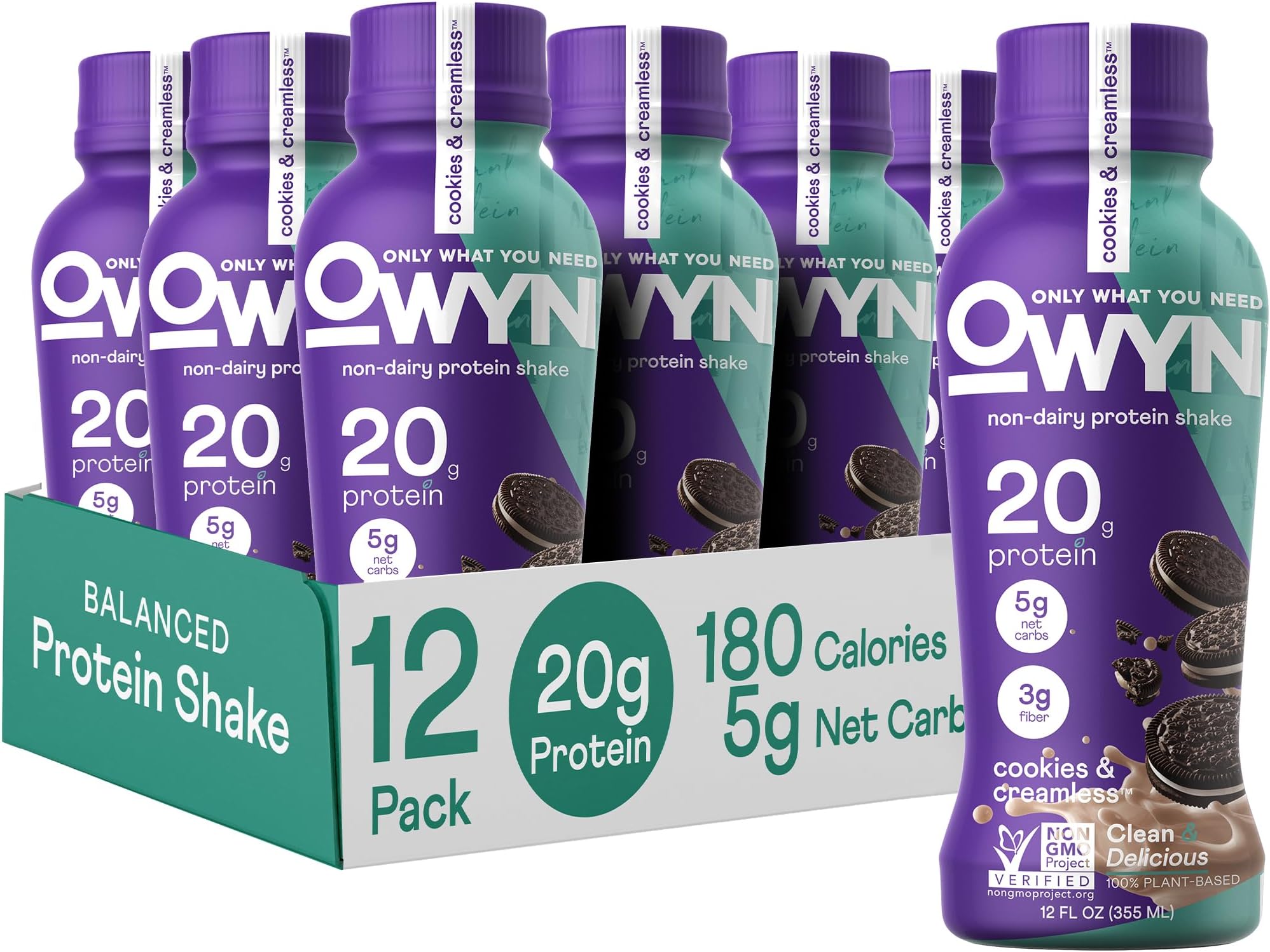 Amazon.com: Owyn Plant-Based Cookies N' Cream Ready to Drink Protein ...