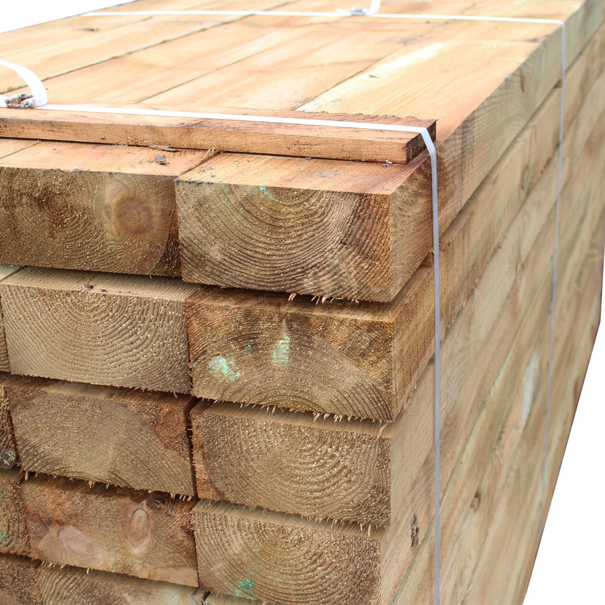 Suregreen Pallet of Treated Timber Railway Sleepers (x36) | 2.4m x ...