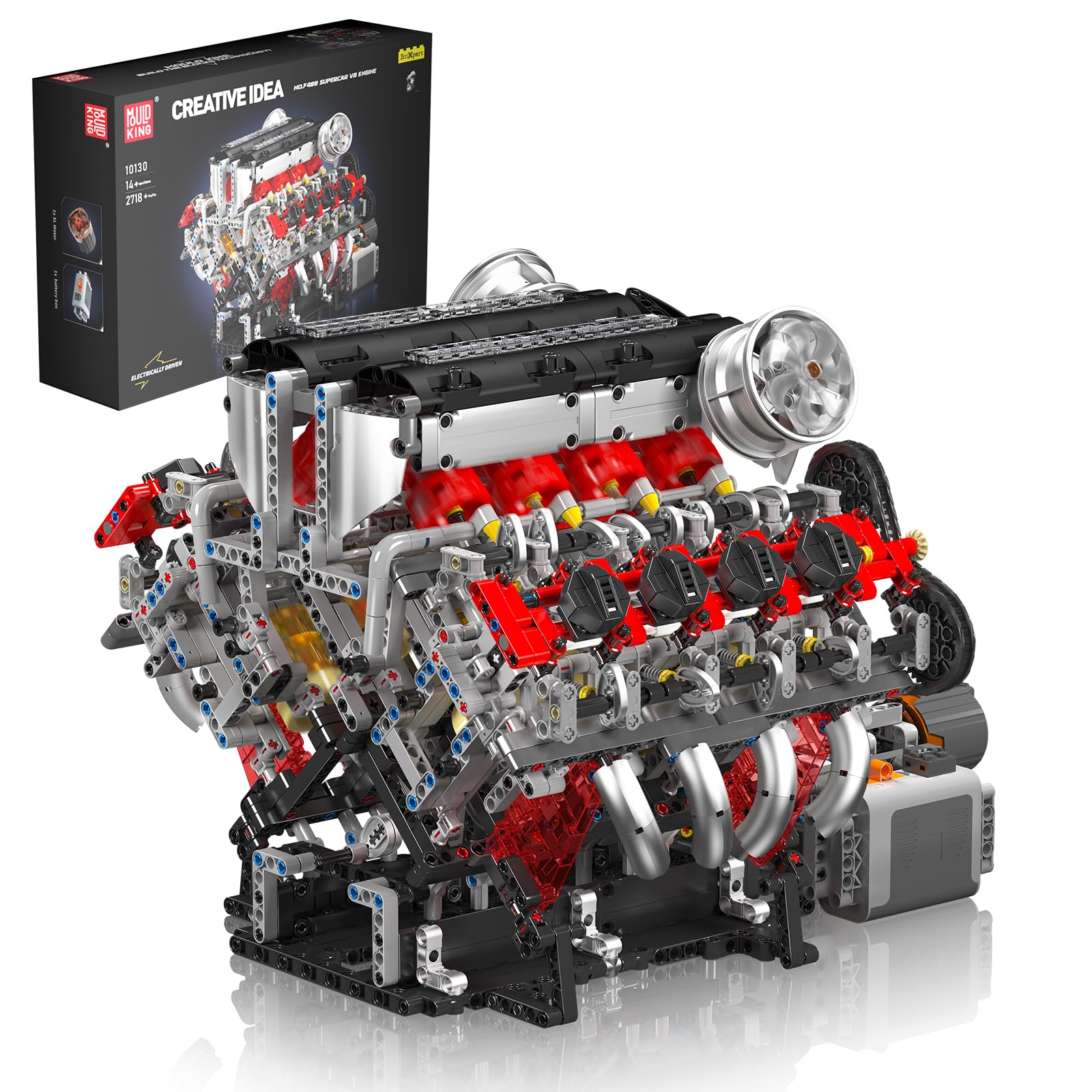 Amazon.com: Mould King V8 Engine Toys Building Sets, Model Engine Kit ...