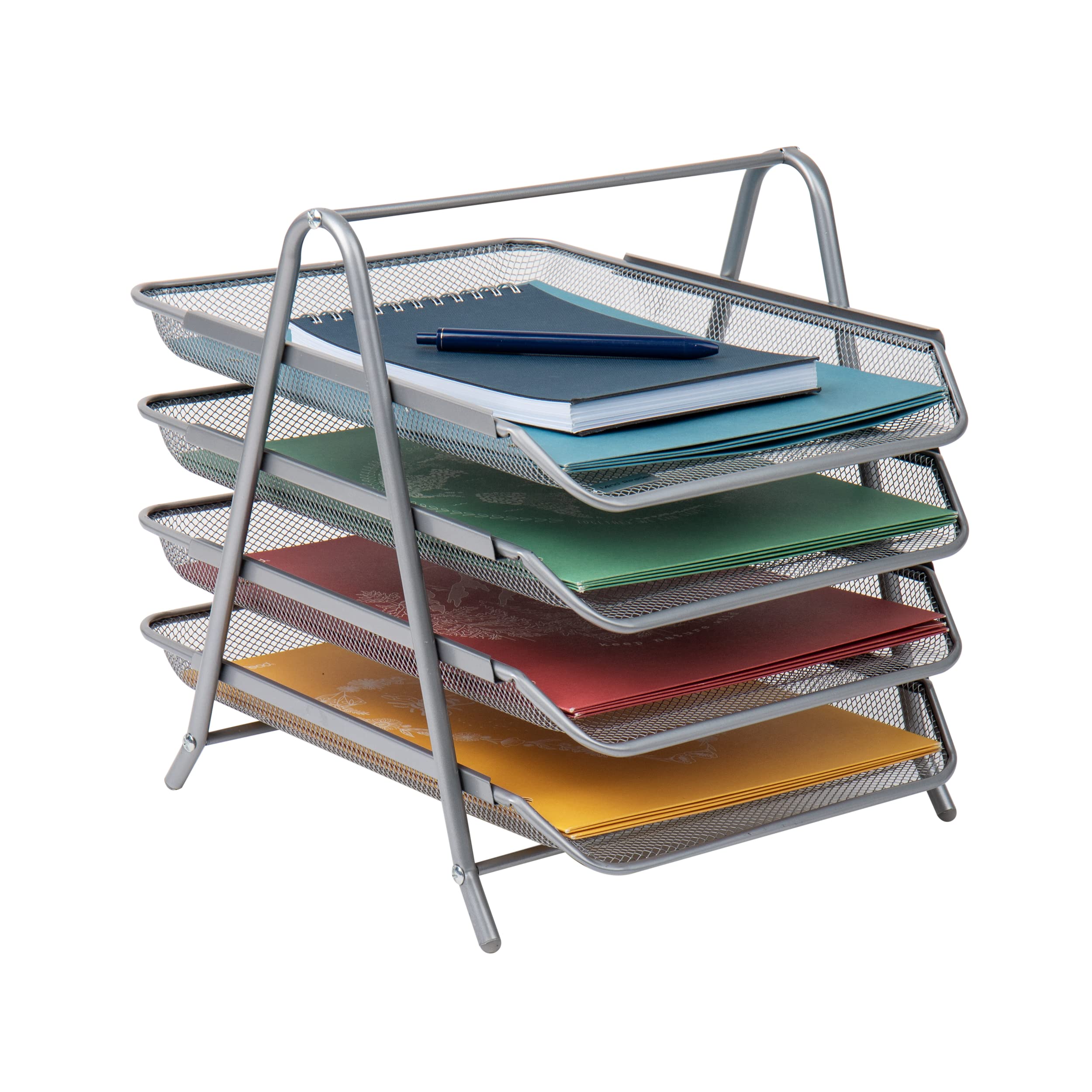 Snapklik.com : 4-Tier Paper Tray, Desktop Organizer, File Storage ...