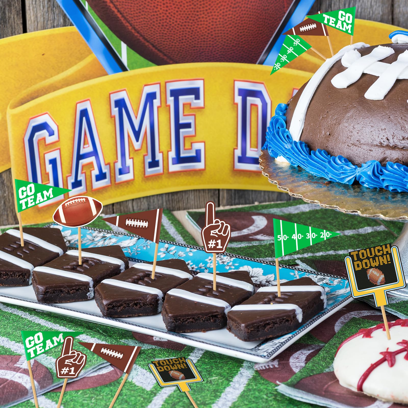 Snapklik.com : Gatherfun 96pcs Football Themed Toothpicks