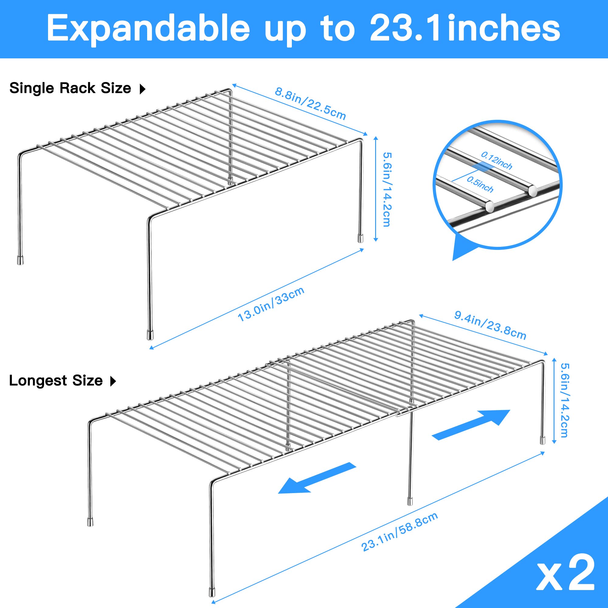 Snapklik.com : Tomorotec Stainless Steel Expandable Kitchen Storage ...