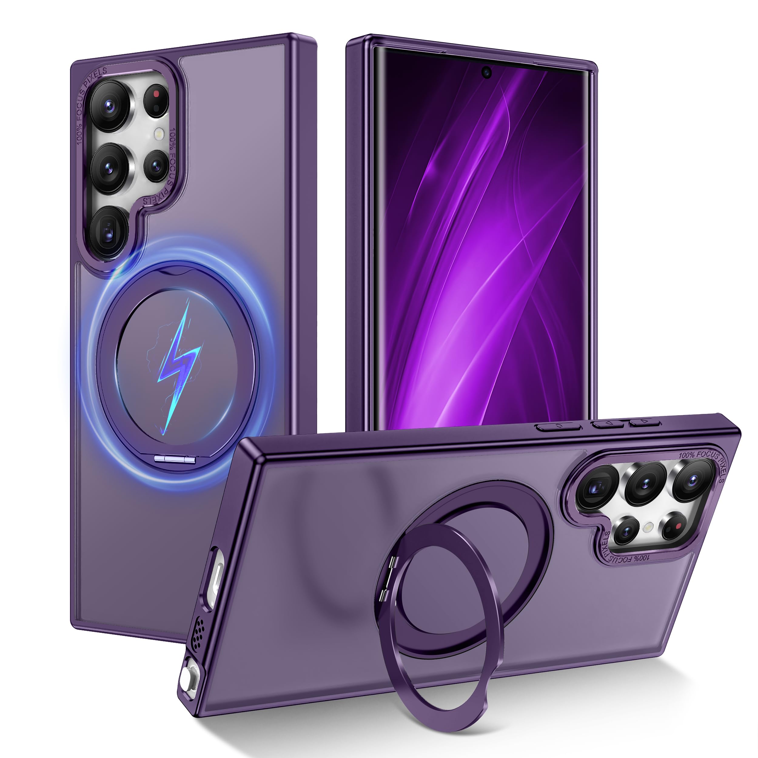 Amazon.com: Rancase Compatible with Galaxy S23 Ultra Case with Stand,Fit for MagSafe,360 ...