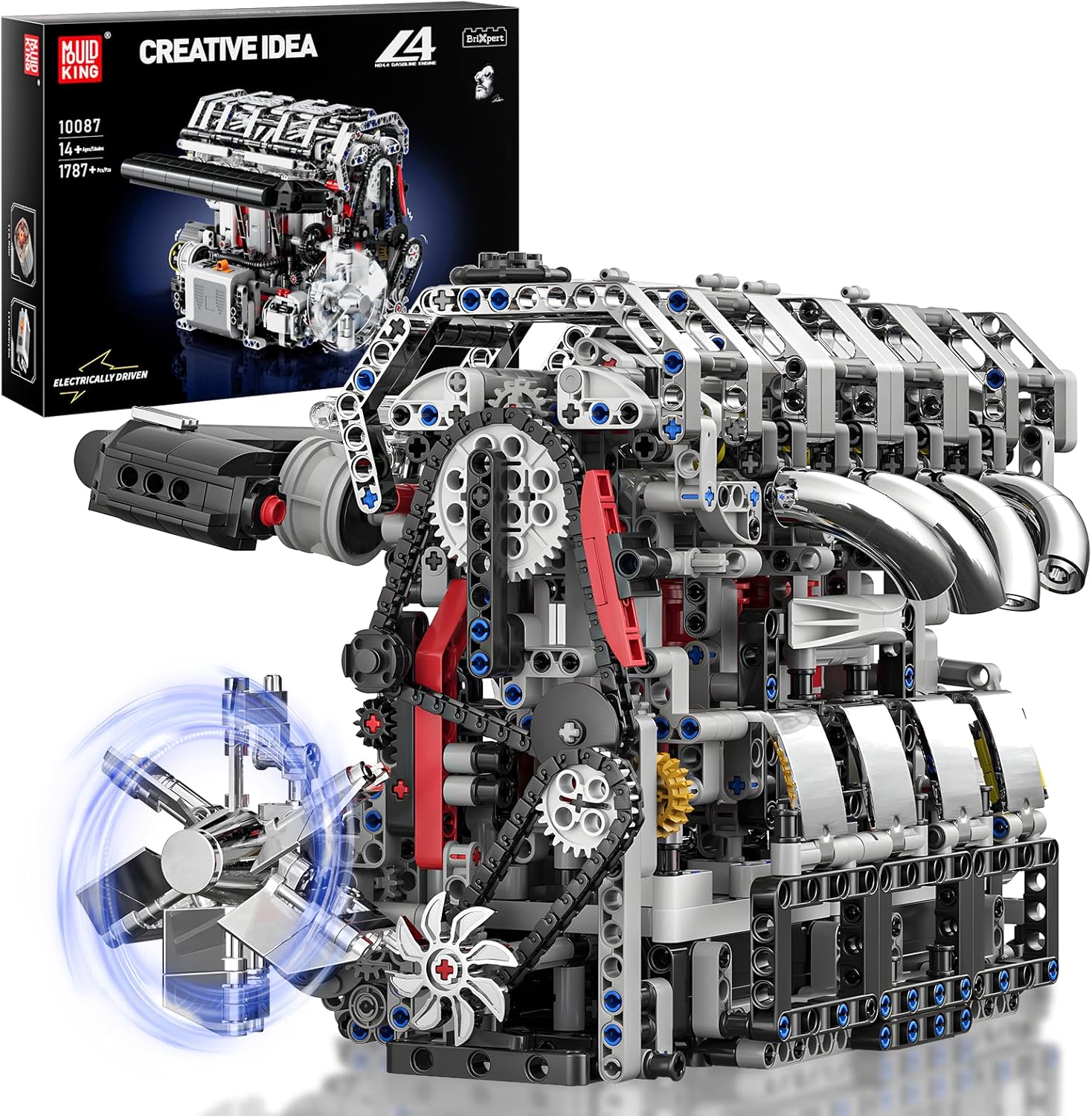 Mould King 10087 Tecnica L4 Engine Kit Building Blocks Modello Motore ...