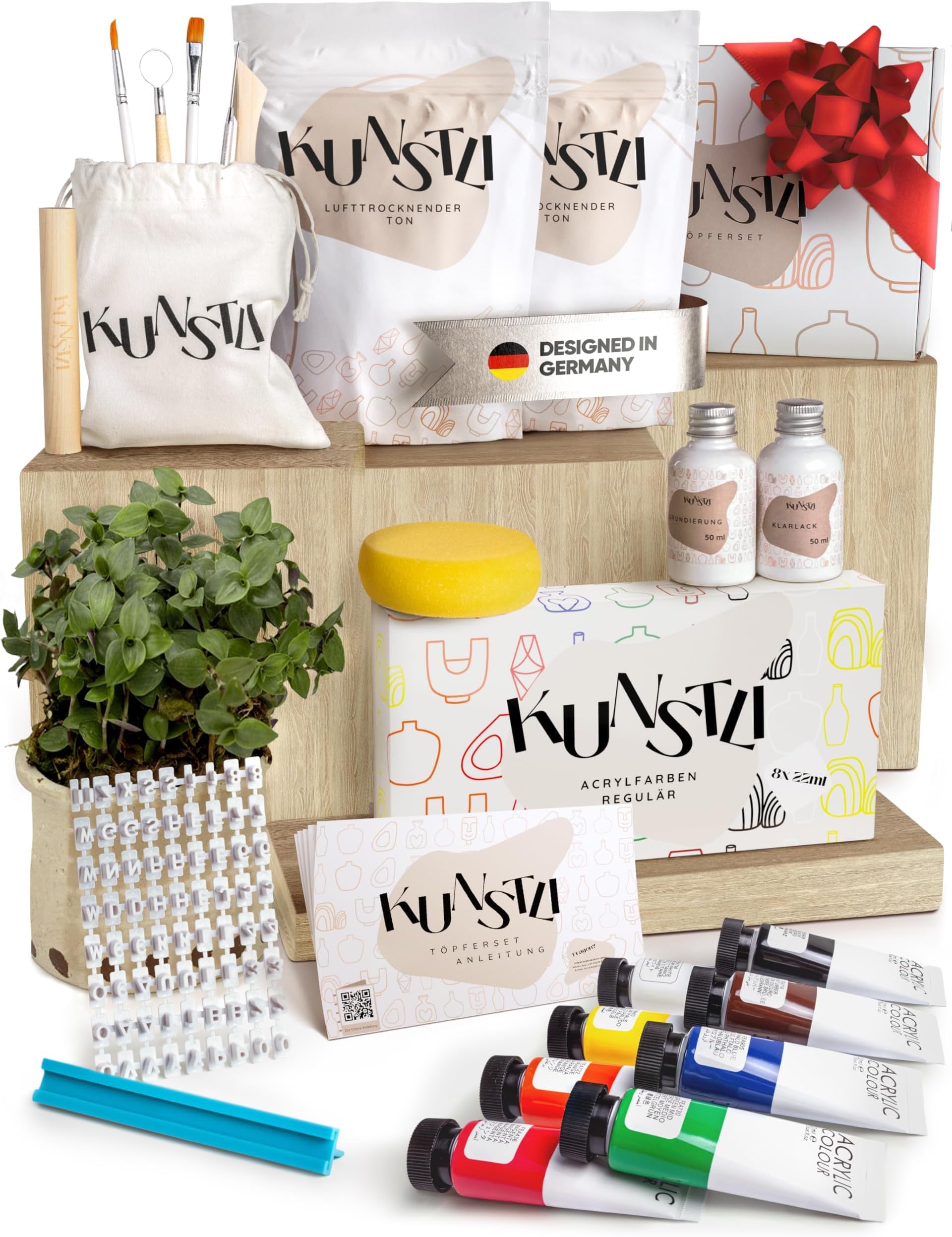 kunstli - DIY Set Erwachsene I Kreativ Set für Erwachsene I Töpferset ...