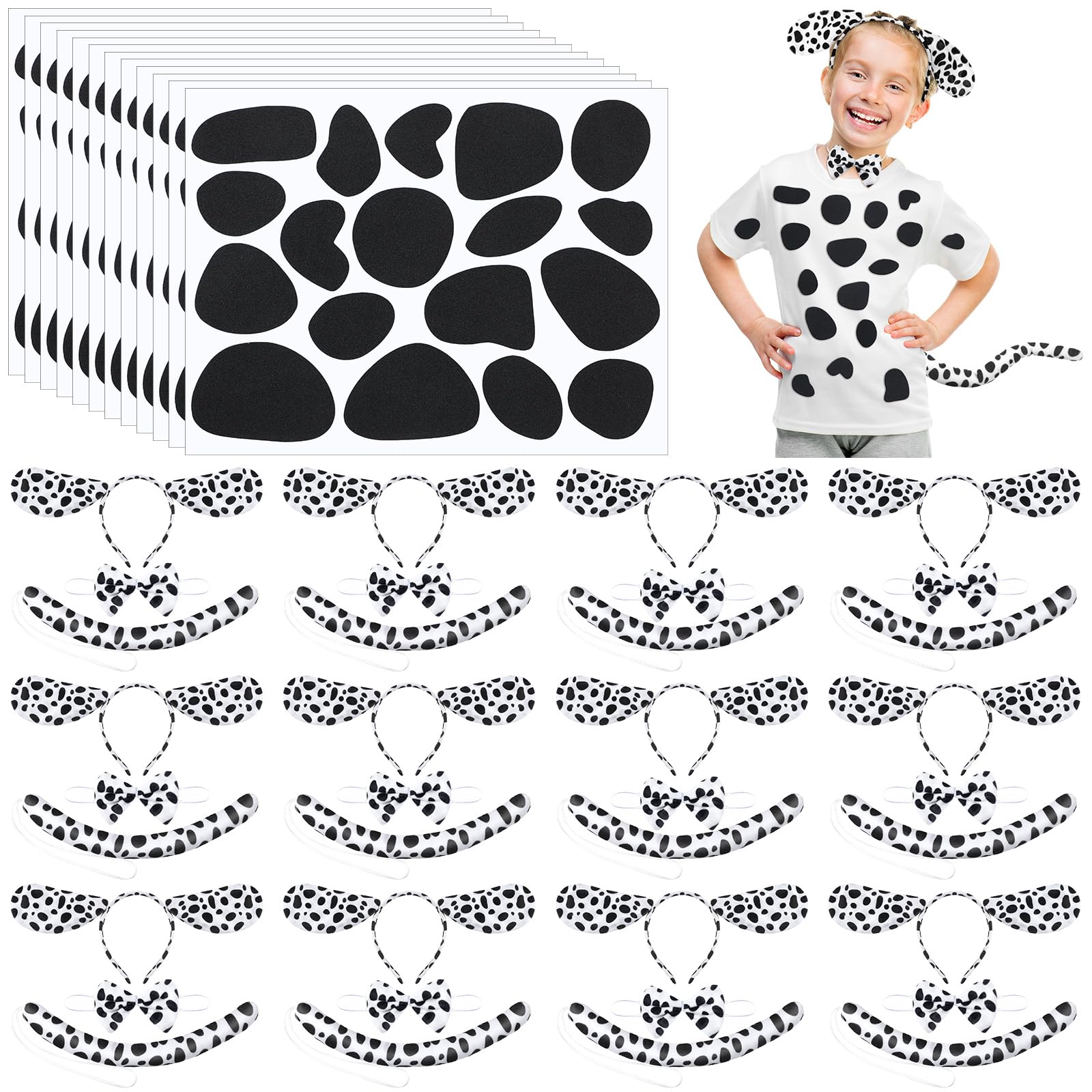 Amazon.com: Panitay 12 Set Dalmatian Costume Set Dalmatian Puppy Dog ...