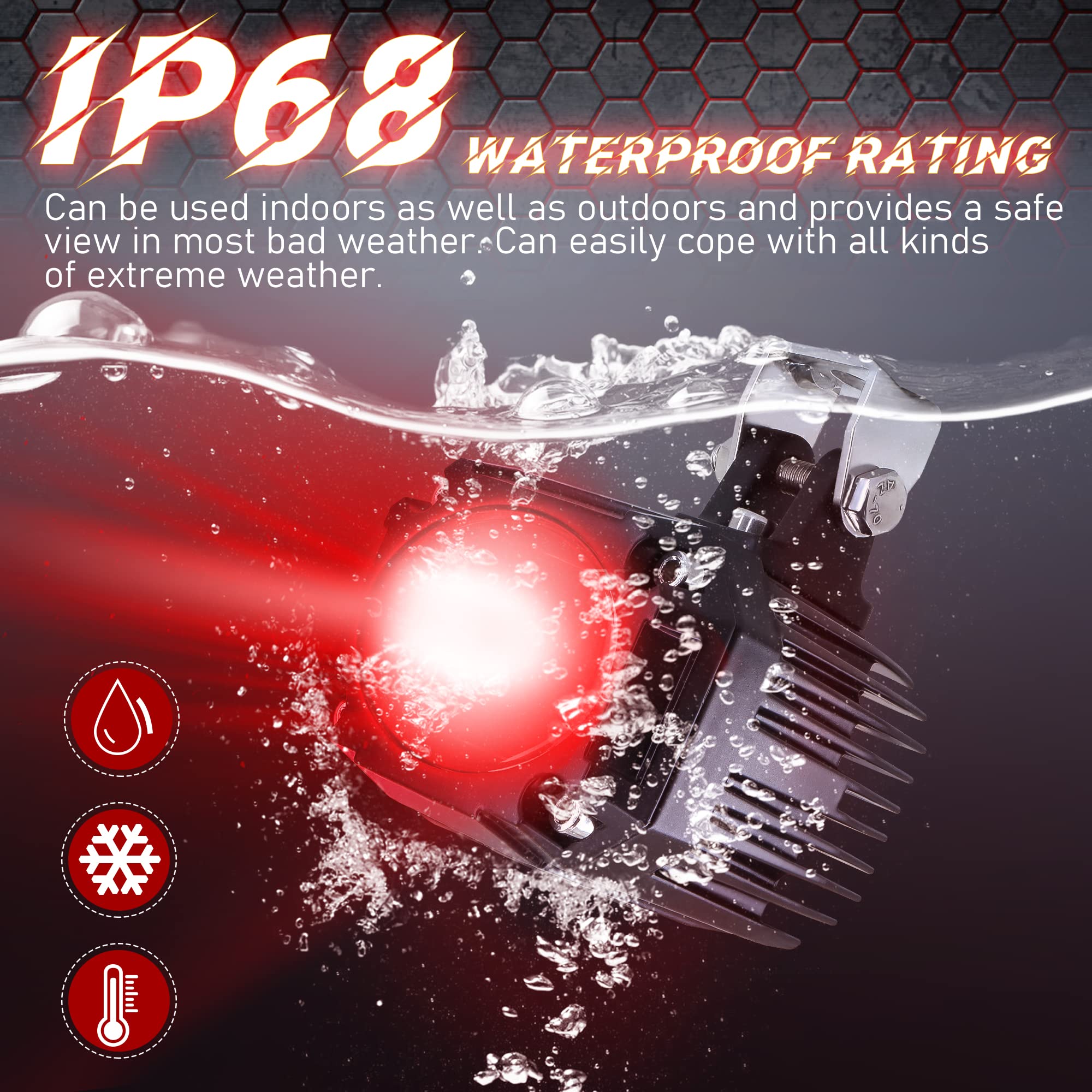 Snapklik.com : New LED Forklift Light Red LED Straight Line Forklift Safety Light 10W DC 10-80V ...