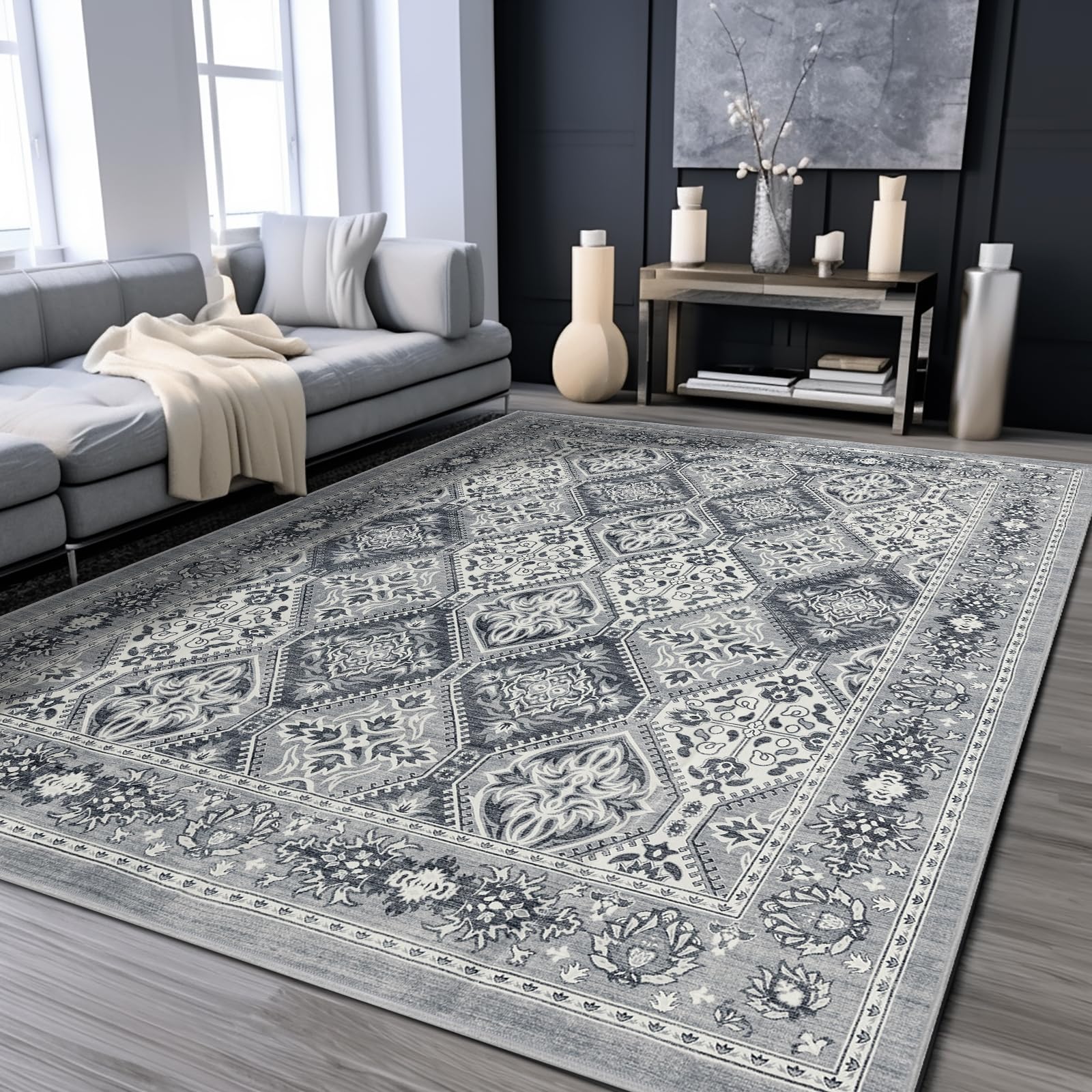 Amazon.com: Brevonox Area Rug for Living Room - Indoor Machine Washable ...