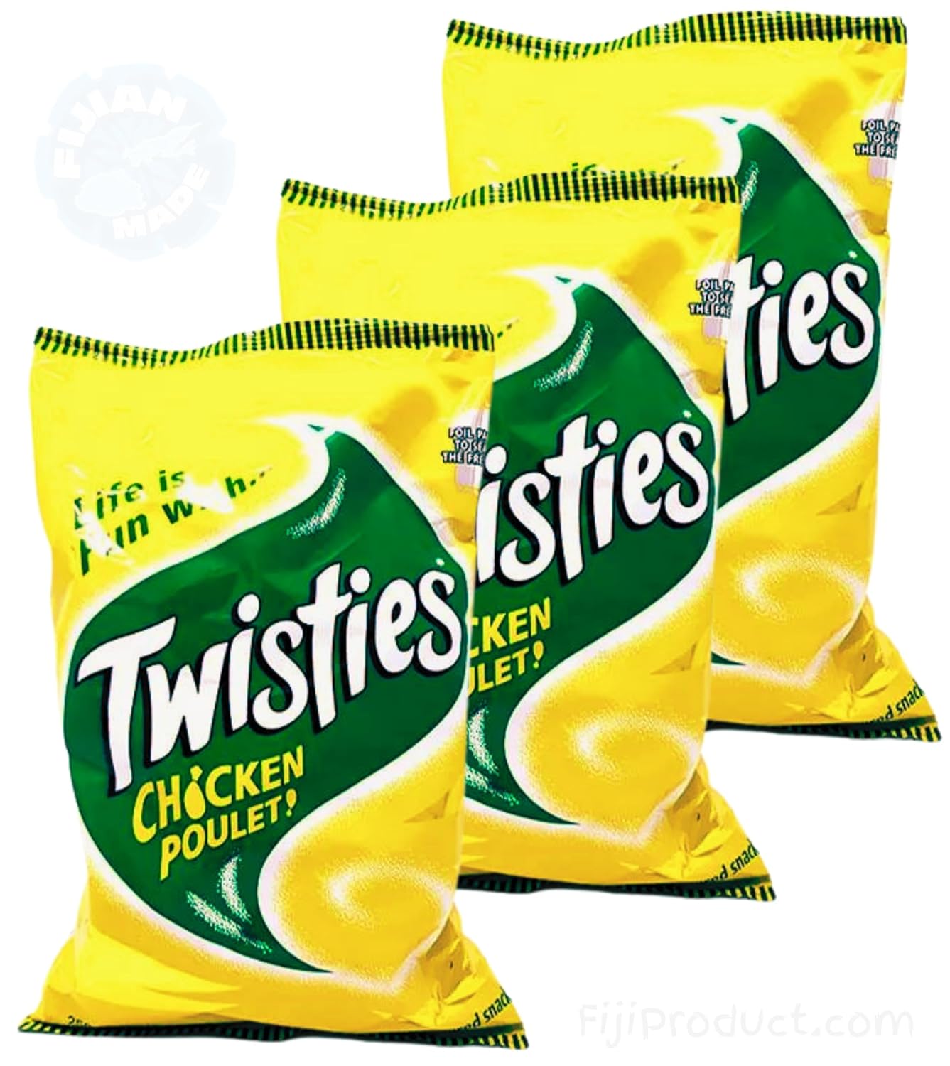 Amazon.com: FIJI Twisties CHICKEN Poulet Flavor Snack (Pack Of 3/Family ...