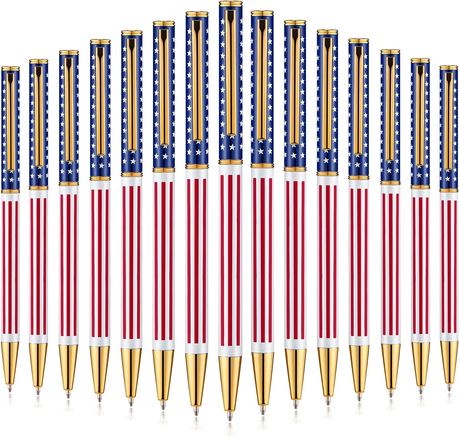 Amazon.com : Eaasty American Flag Pens Bulk Patriotic USA Gel Ink Pen ...