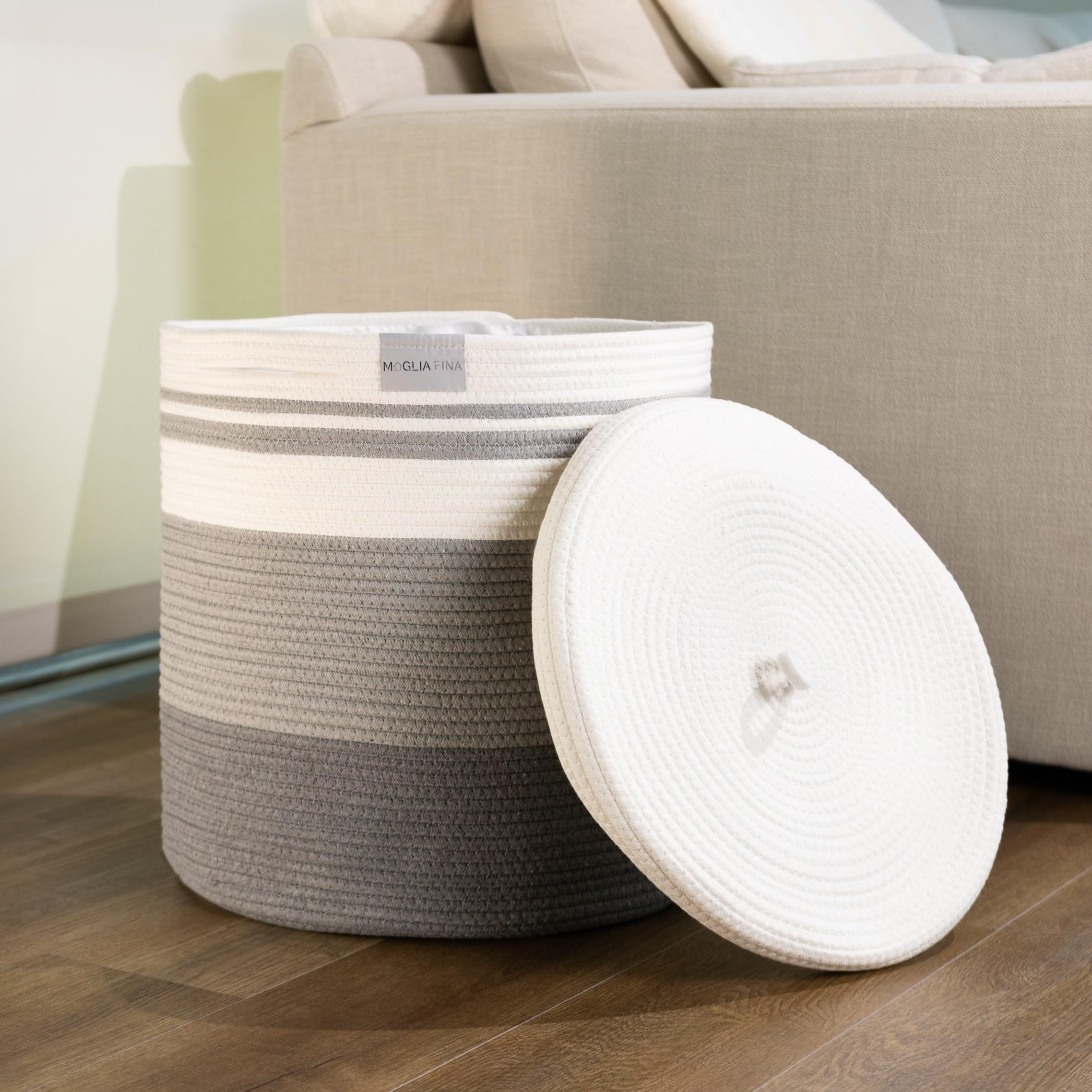 Amazon.com: 127L Large Collapsible Hamper with Lid, by MagliaFina ...