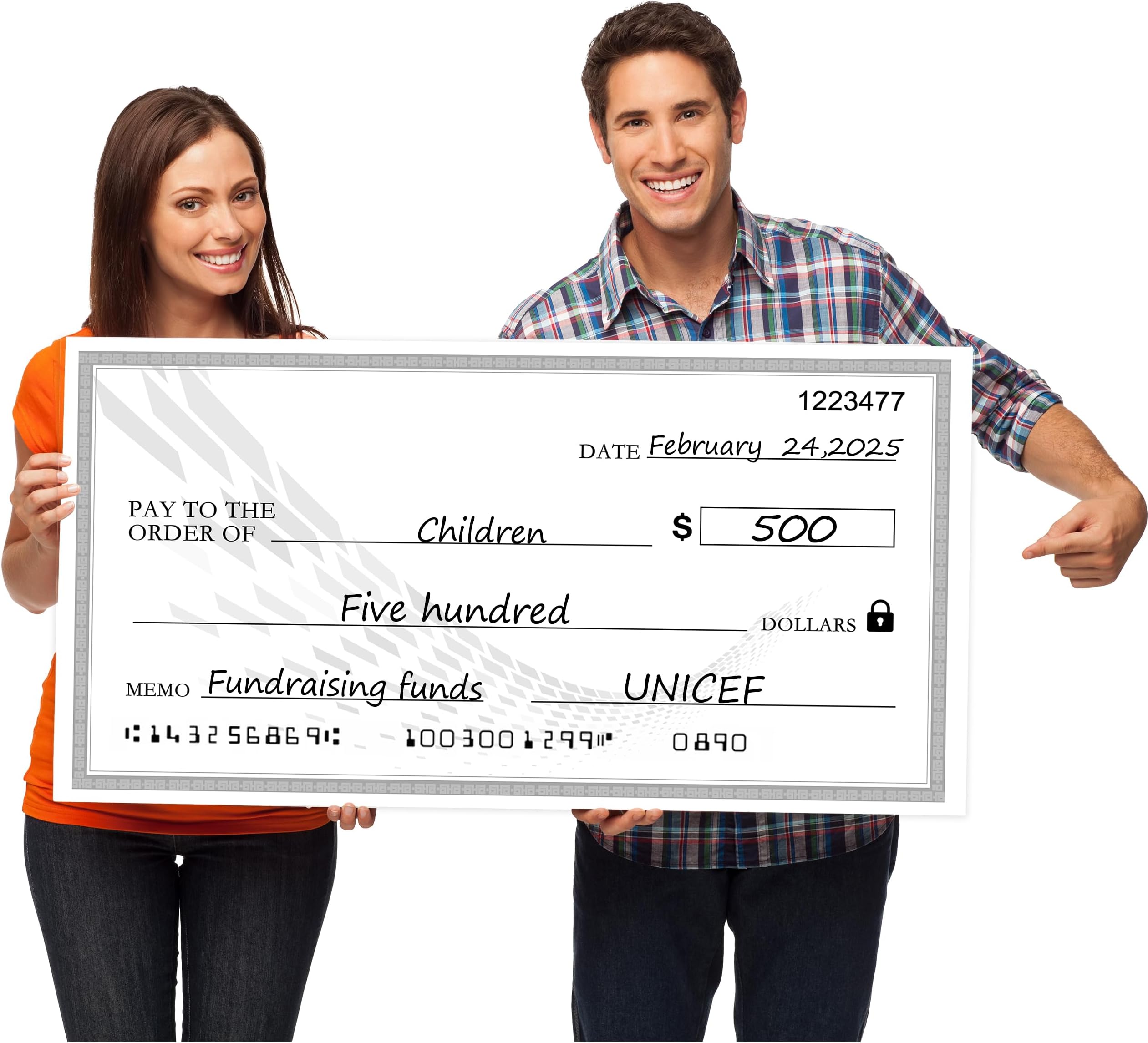 Amazon.com: (2 Pack) Big Checks For Presentations | 36 x 16" Dry Erase ...