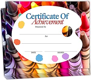 Amazon.com : Certificate of Art for Paintings, Colorful Graduation ...