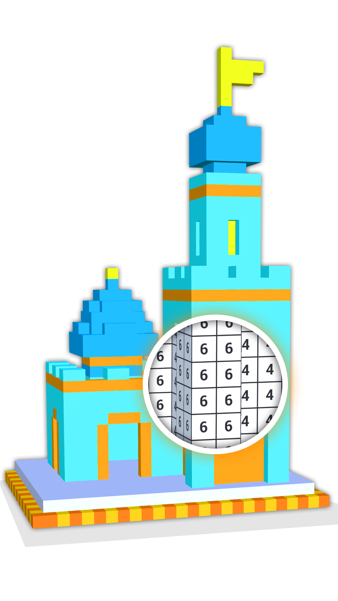 Castle 3D Color By Number - Voxel Coloring Book - App on Amazon Appstore