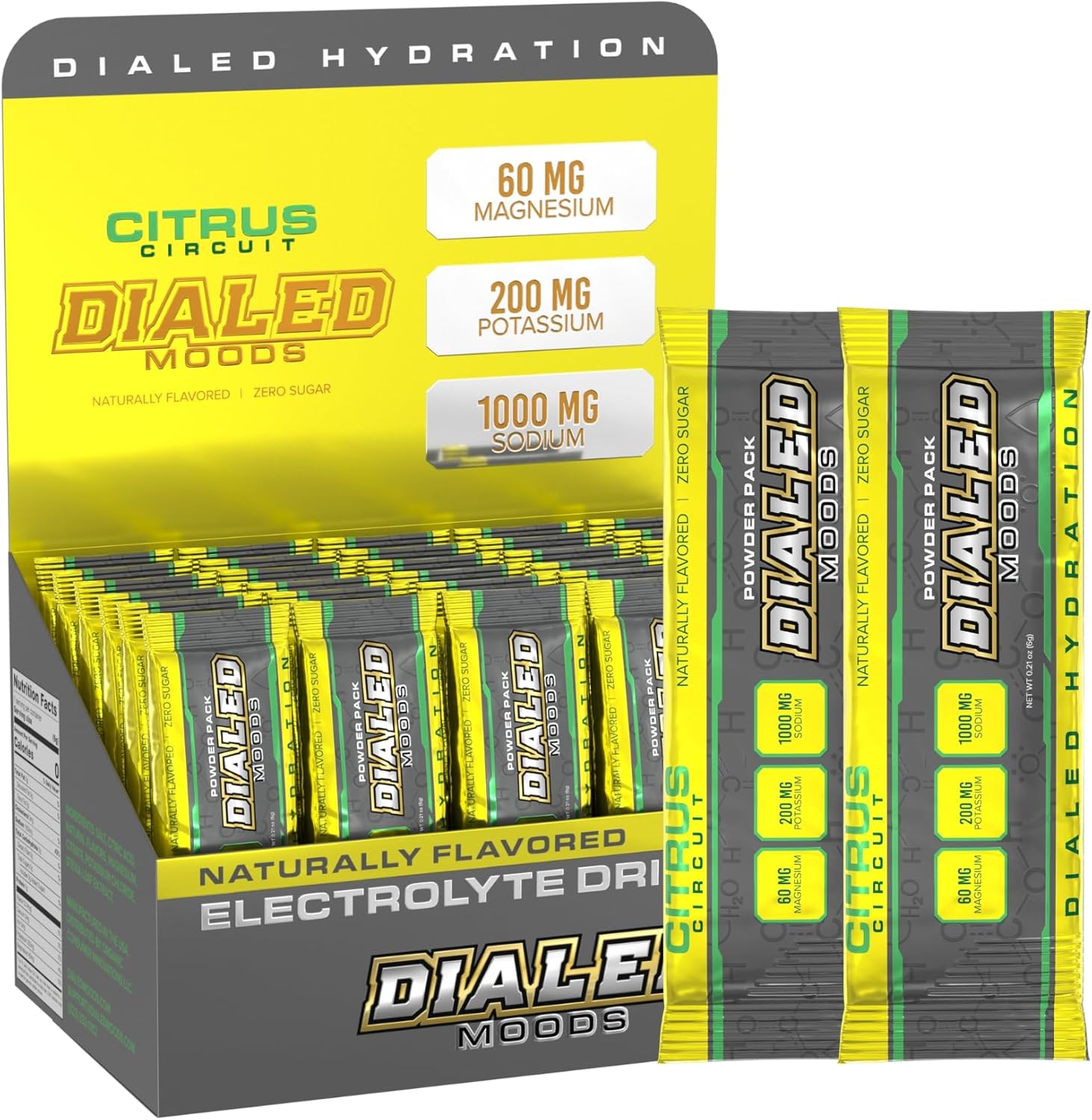 Amazon.com: DIALED MOODS Electrolyte Powder - Citrus Circuit ...