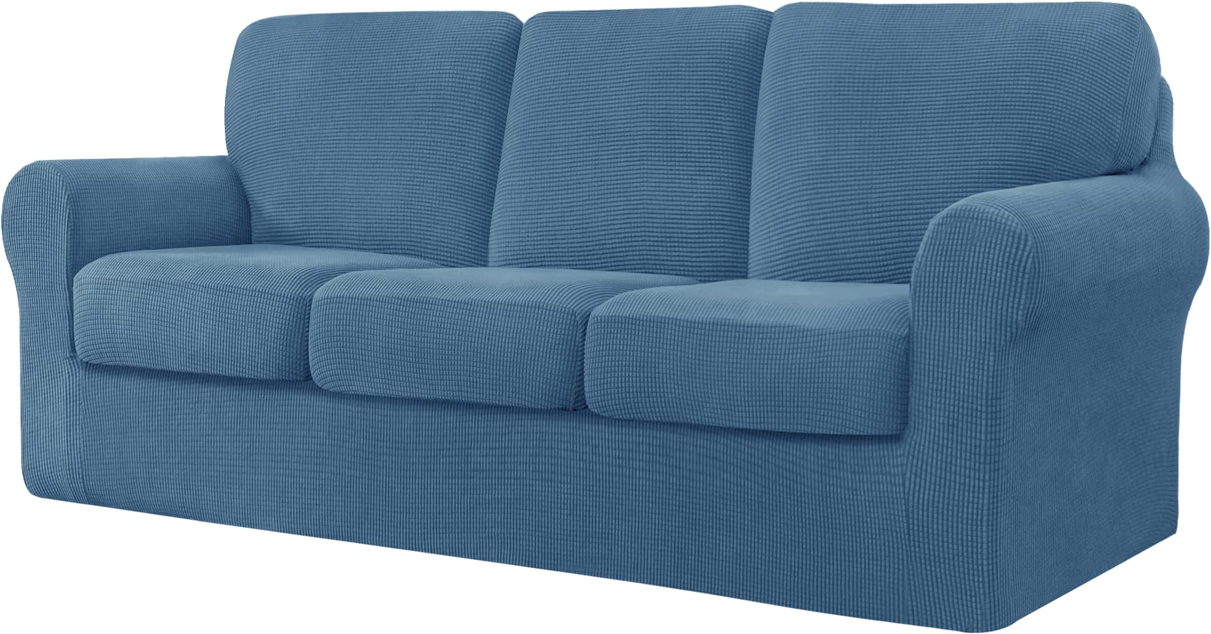 Amazon.com: Classic Slipcovers one Piece Sofa slipcover, Denim Blue ...