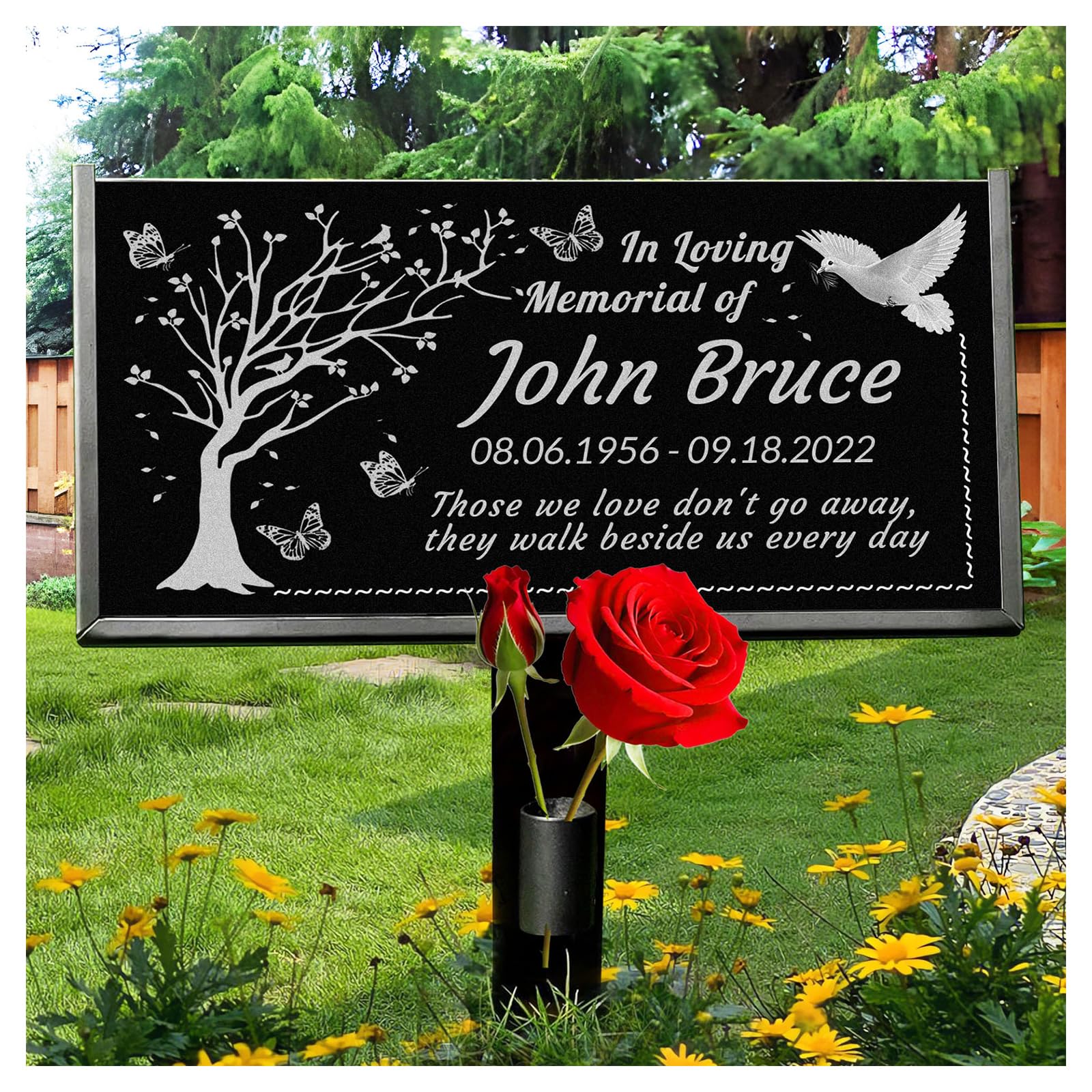 Snapklik.com : MDFUGEG Personalized Memorial Plaque,Headstones For ...