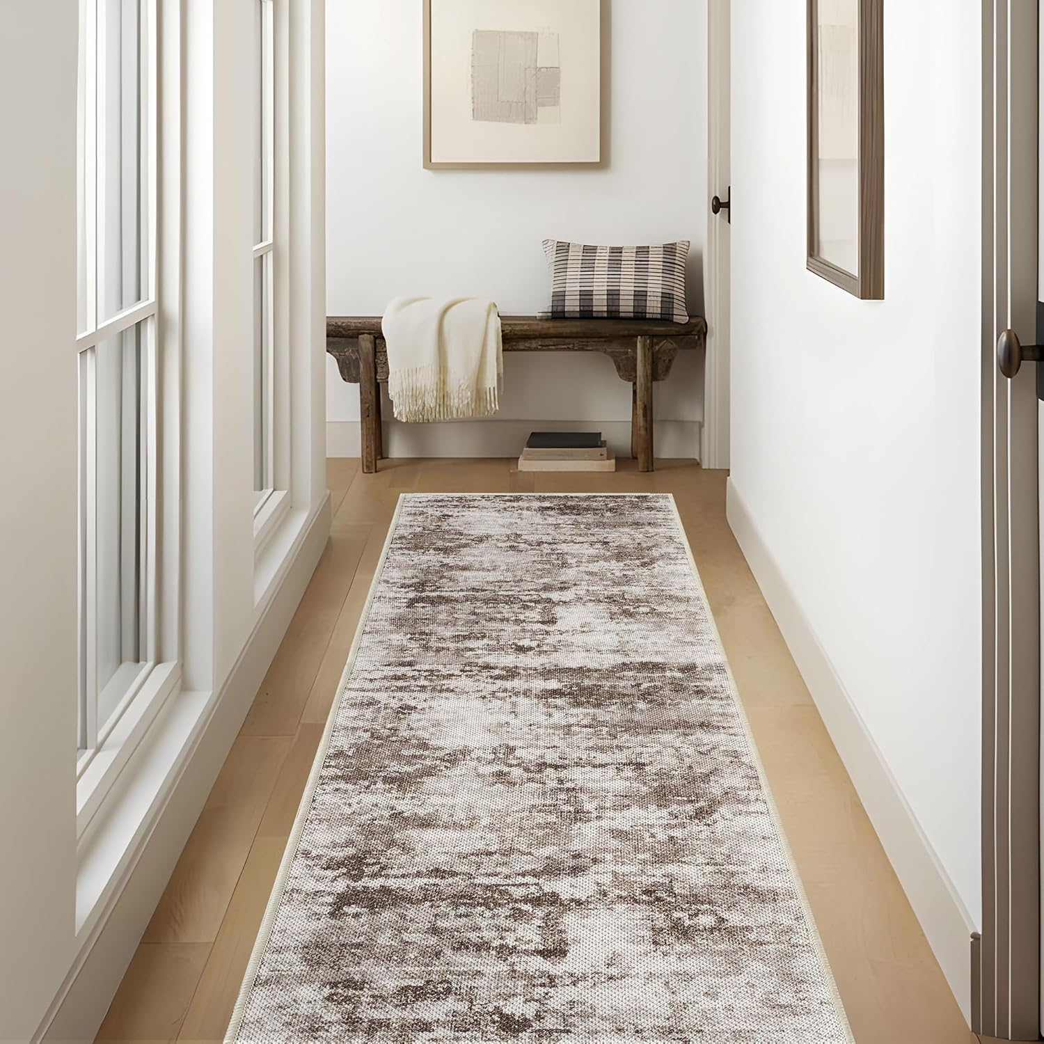 Amazon.com: TTelephant Hallway Runner Rug Ultra Non-Slip 2.6x8 Washable ...