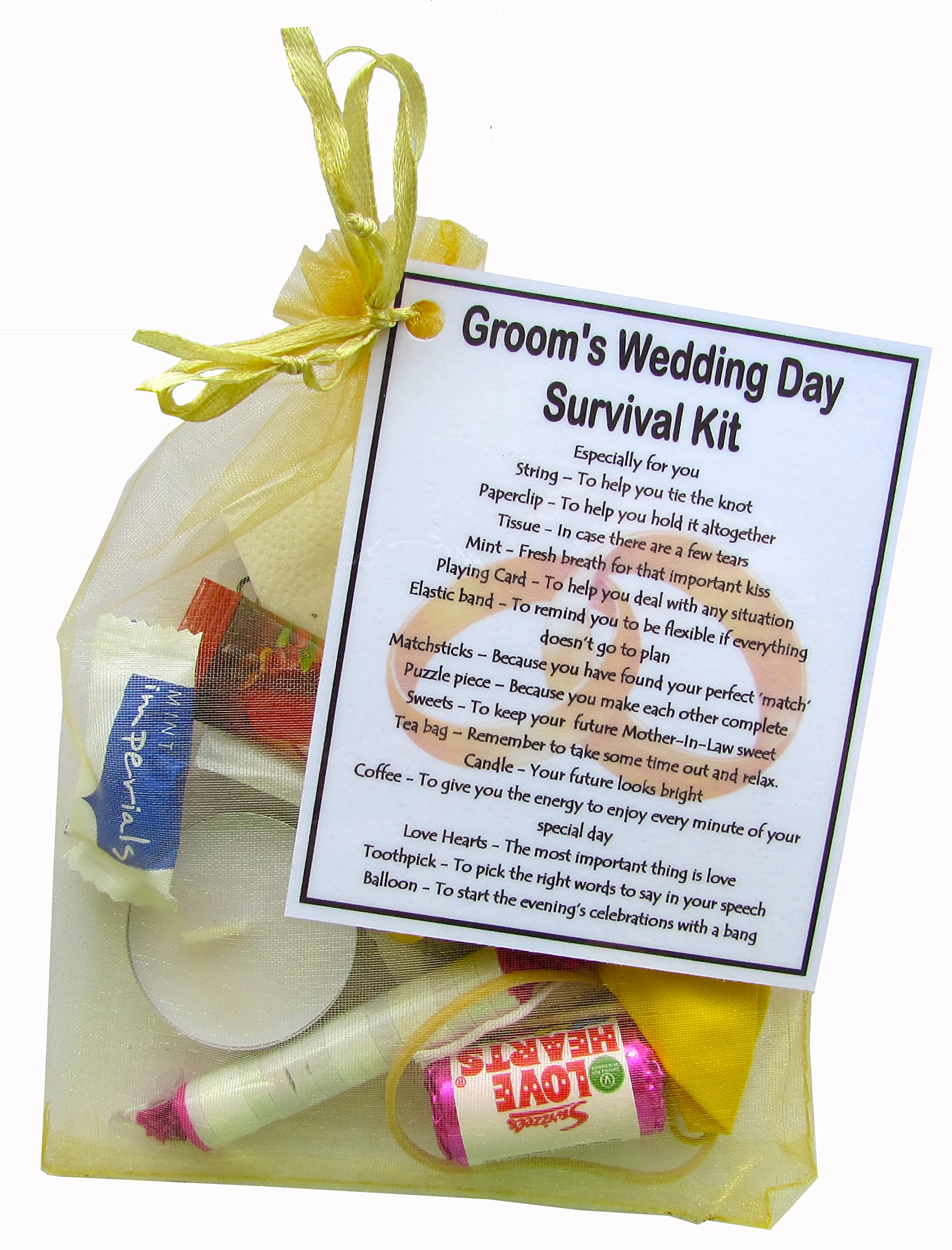 Wedding survival kit for groom | Beachweddingtips.com