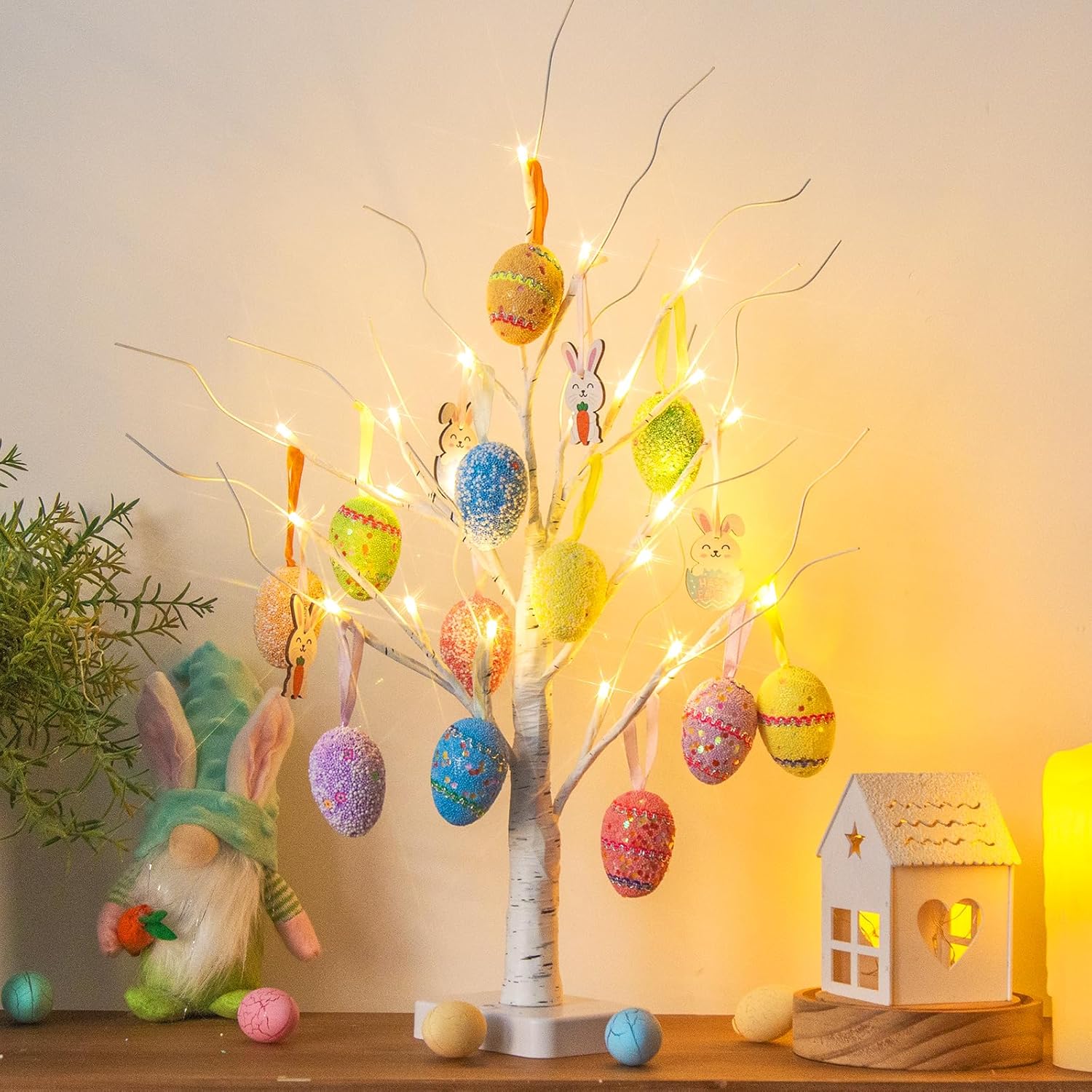 Amazon.com: Vanthylit Easter Egg Tree Lights, 22 Inch Easter Trees ...