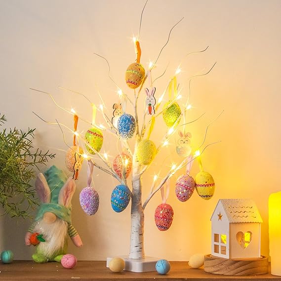 Amazon.com: Vanthylit Easter Egg Tree Lights, 22 Inch Easter Trees ...