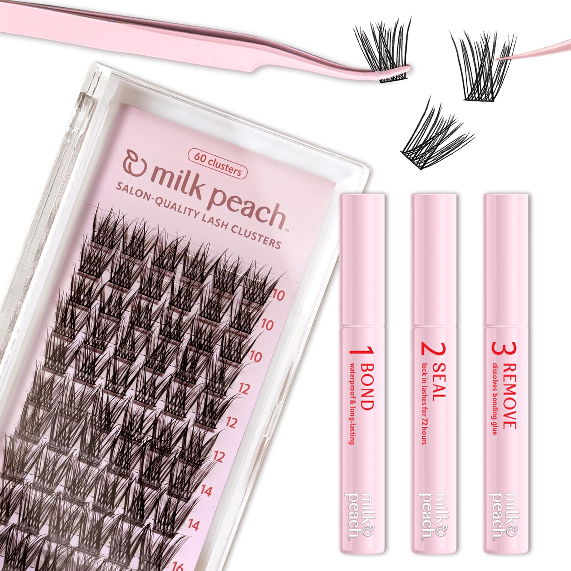 Amazon.com: Lash Cluster At-Home Lash Extensions Kit / 10-16mm C-Curl ...