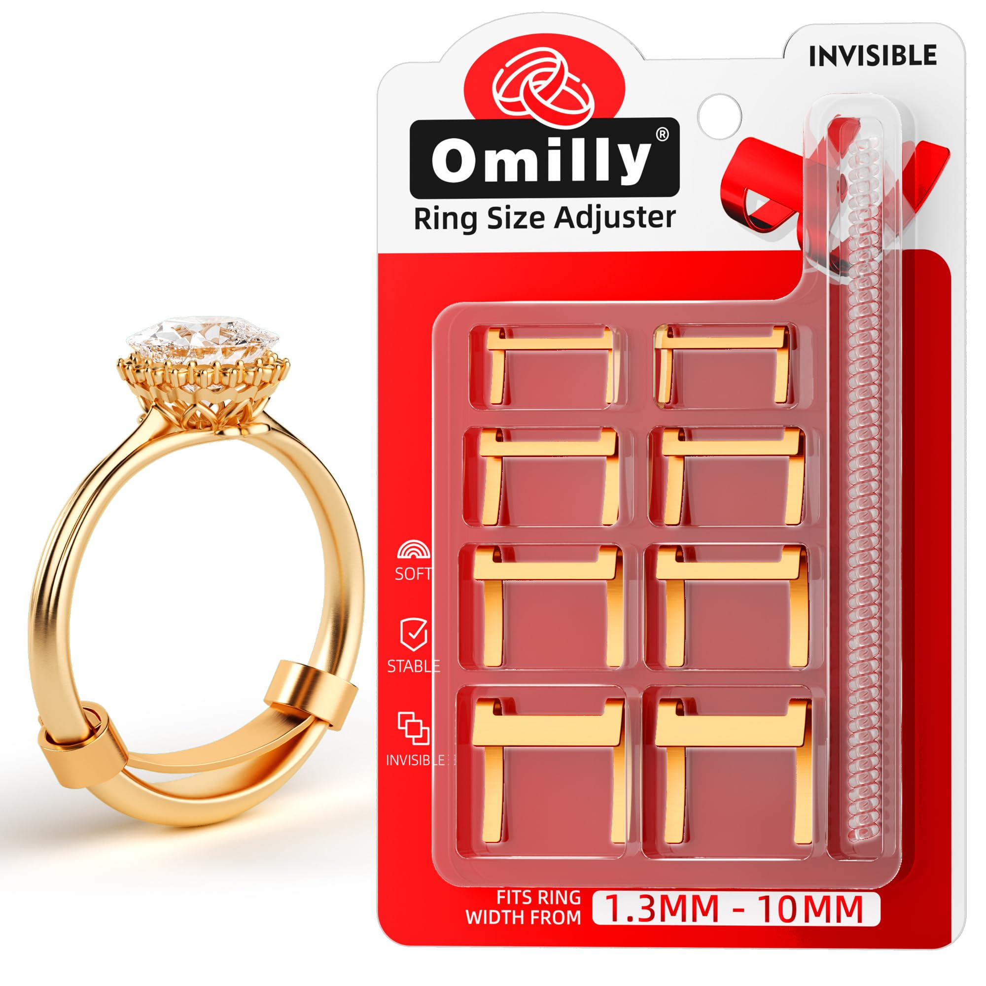 Amazon.com: Omilly Filled Metal Ring Guard for Loose Rings, Invisible ...