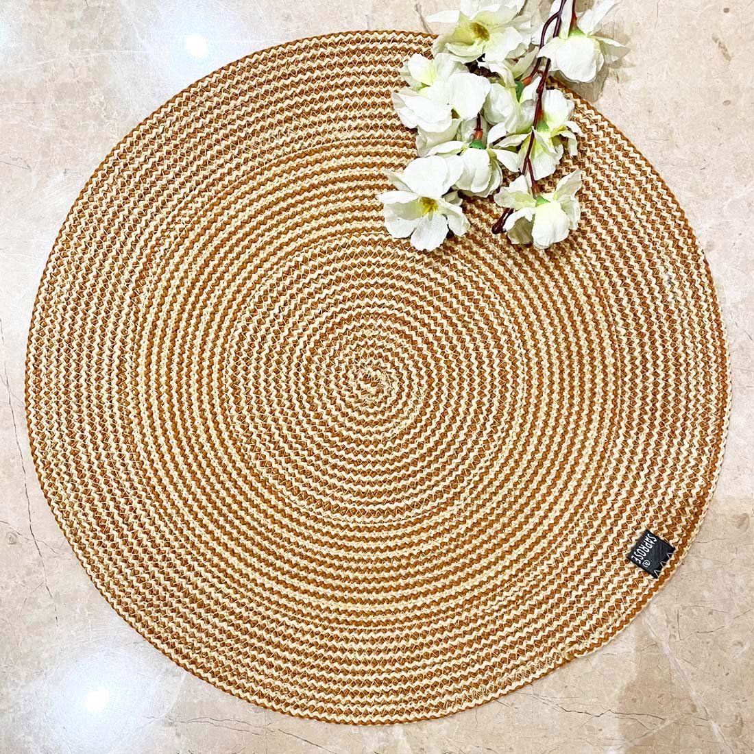 Buy ST SAPROSE ® Polypropylene Multipurpose Braided Round Table Mat (1 ...