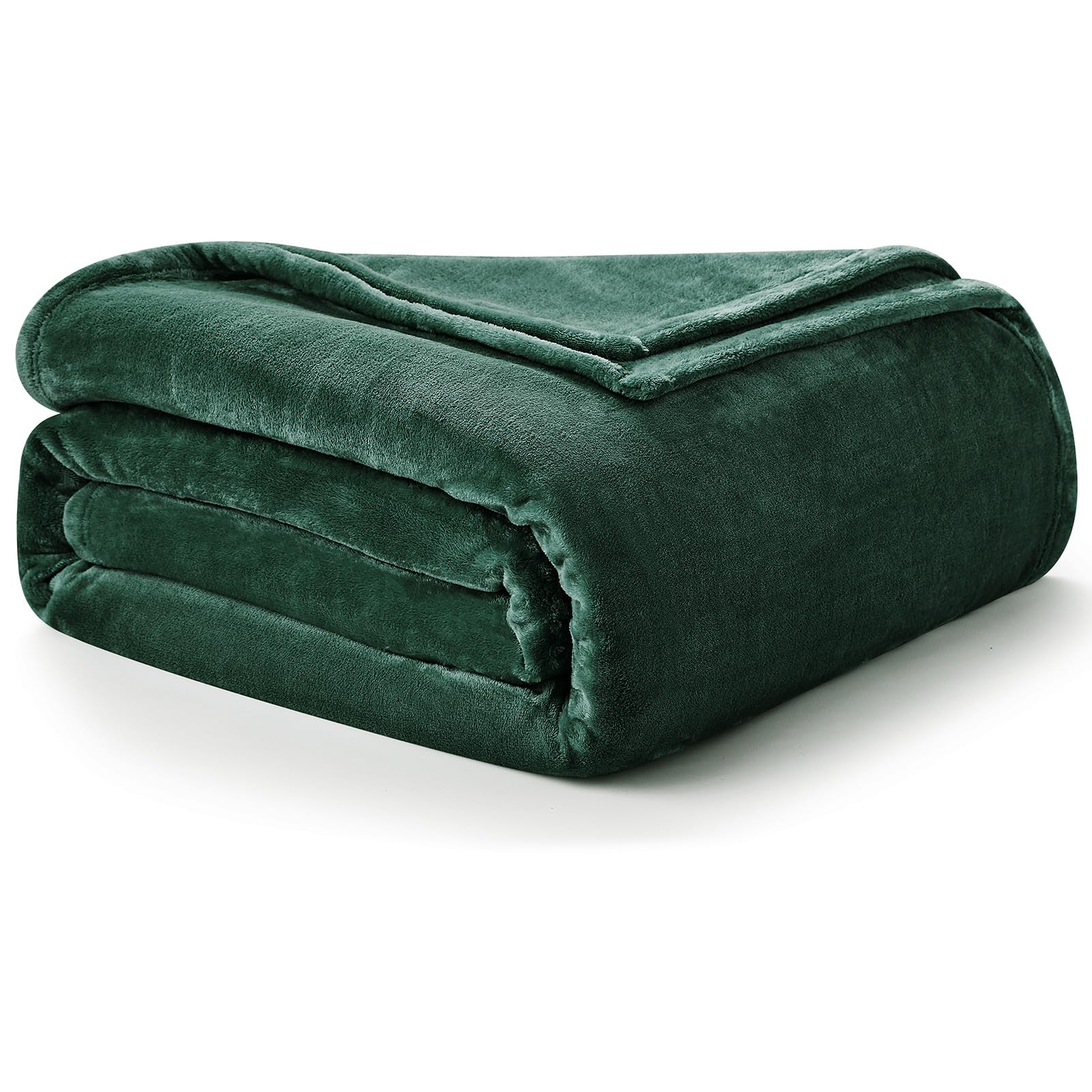 Amazon.com: Hansleep Fleece Blanket Twin Size Dark Green, Soft Cozy ...