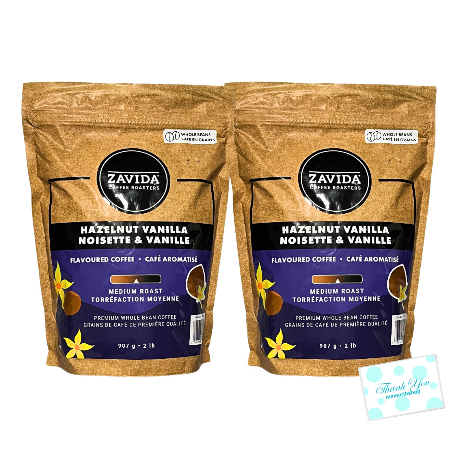 Amazon | ZAVIDA ザビダ ヘーゼルナッツ バニラホールビーン コーヒー豆 907g×2個 フレーバーコーヒー コストコ | ノーブランド品 | 焙煎 通販