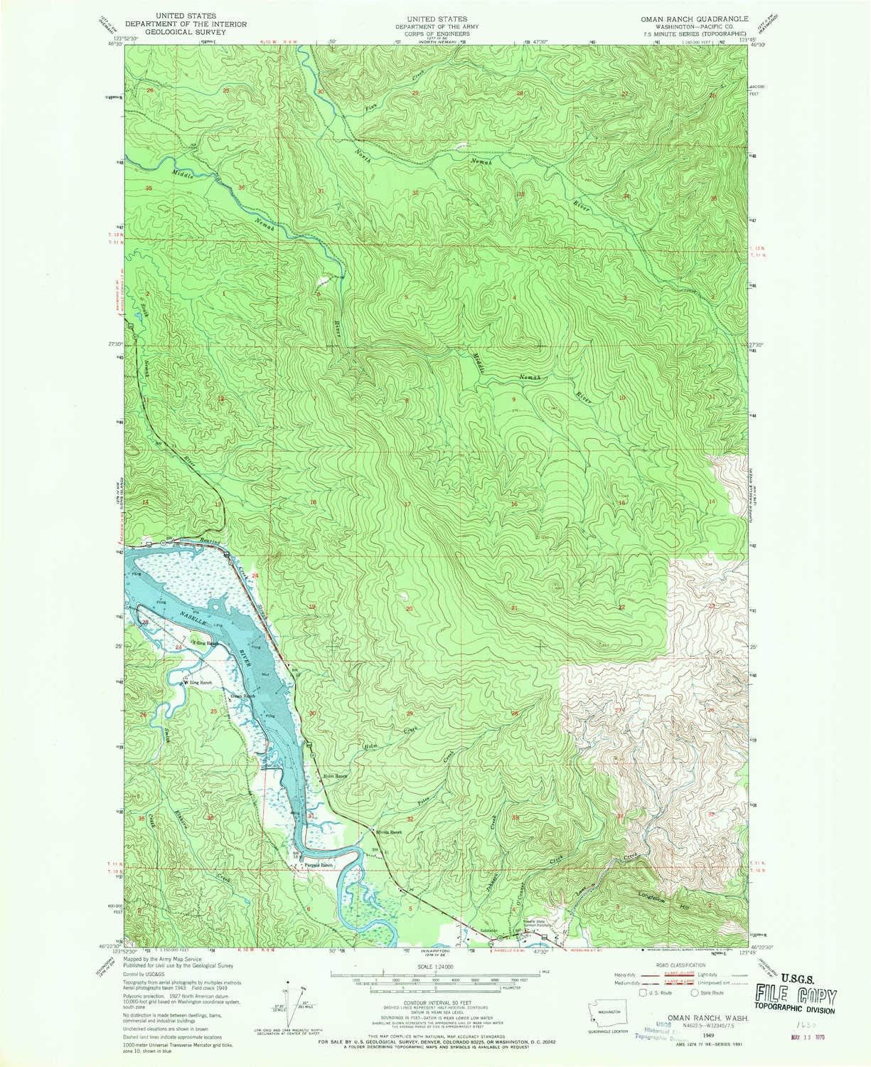 Amazon.com : YellowMaps Oman Ranch WA topo map, 1:24000 Scale, 7.5 X 7. ...