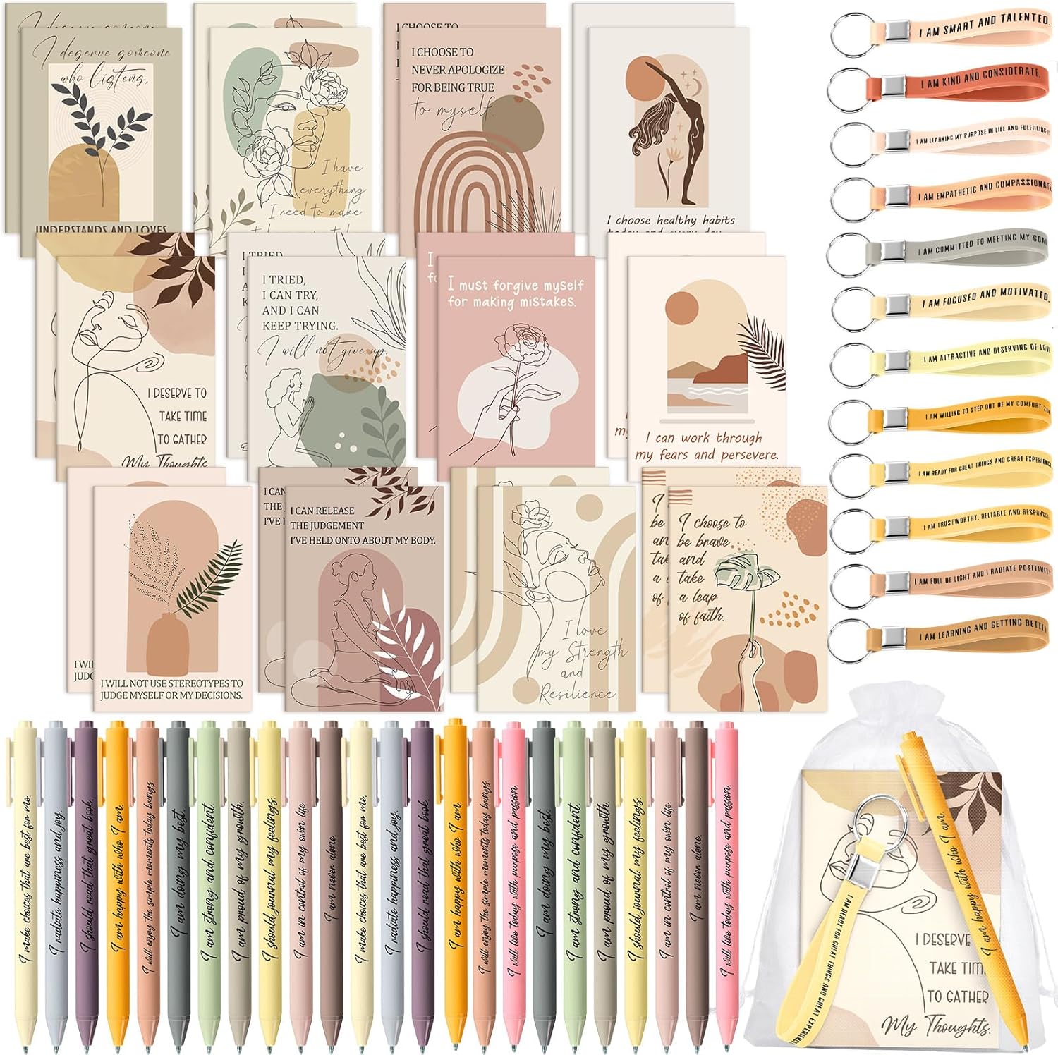 Amazon.com: Mooliwe 72 Pcs/24 Set Positive Affirmation Gift Set ...