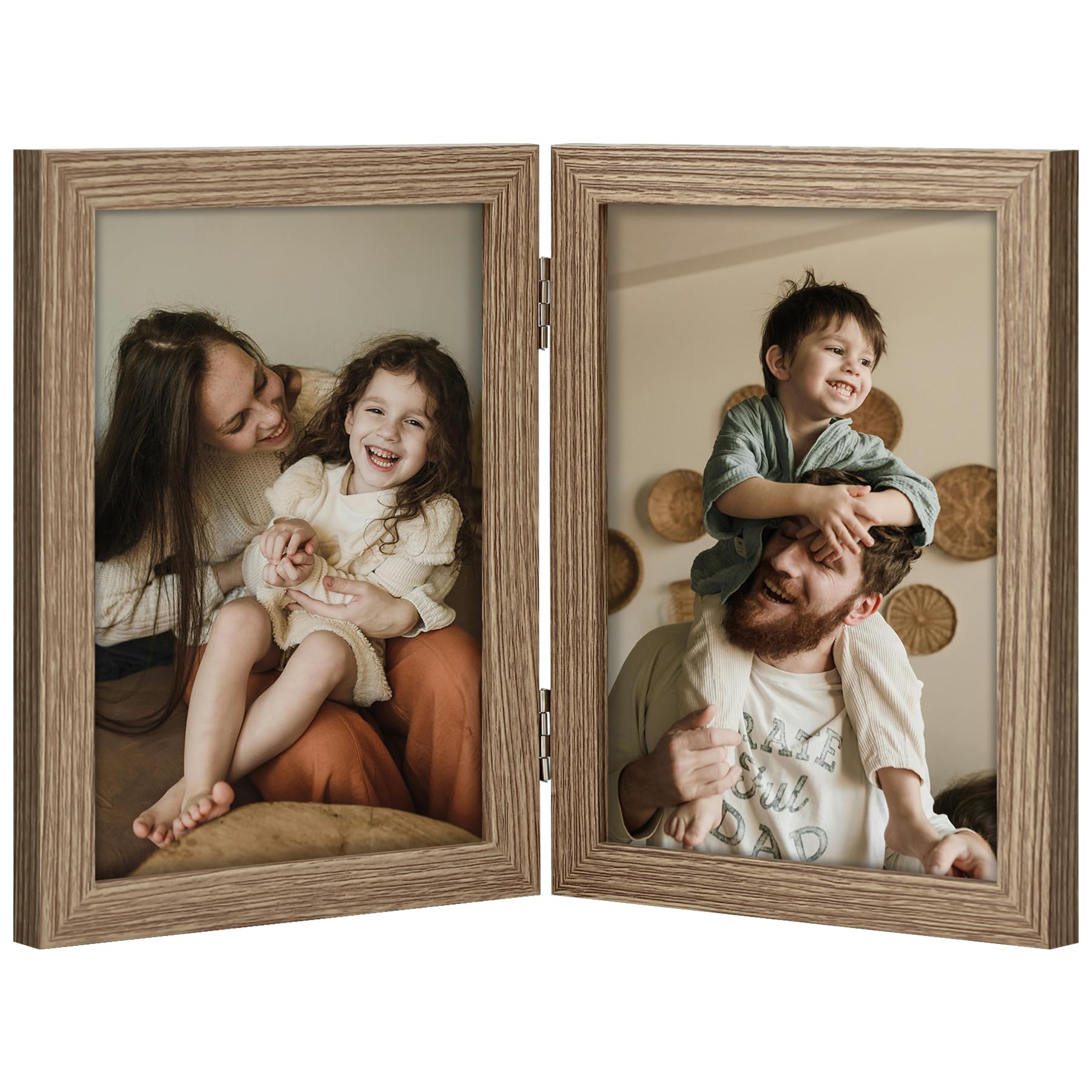 Snapklik.com : decorUhome Double 5x7 Picture Frame Vertical, Engineered ...