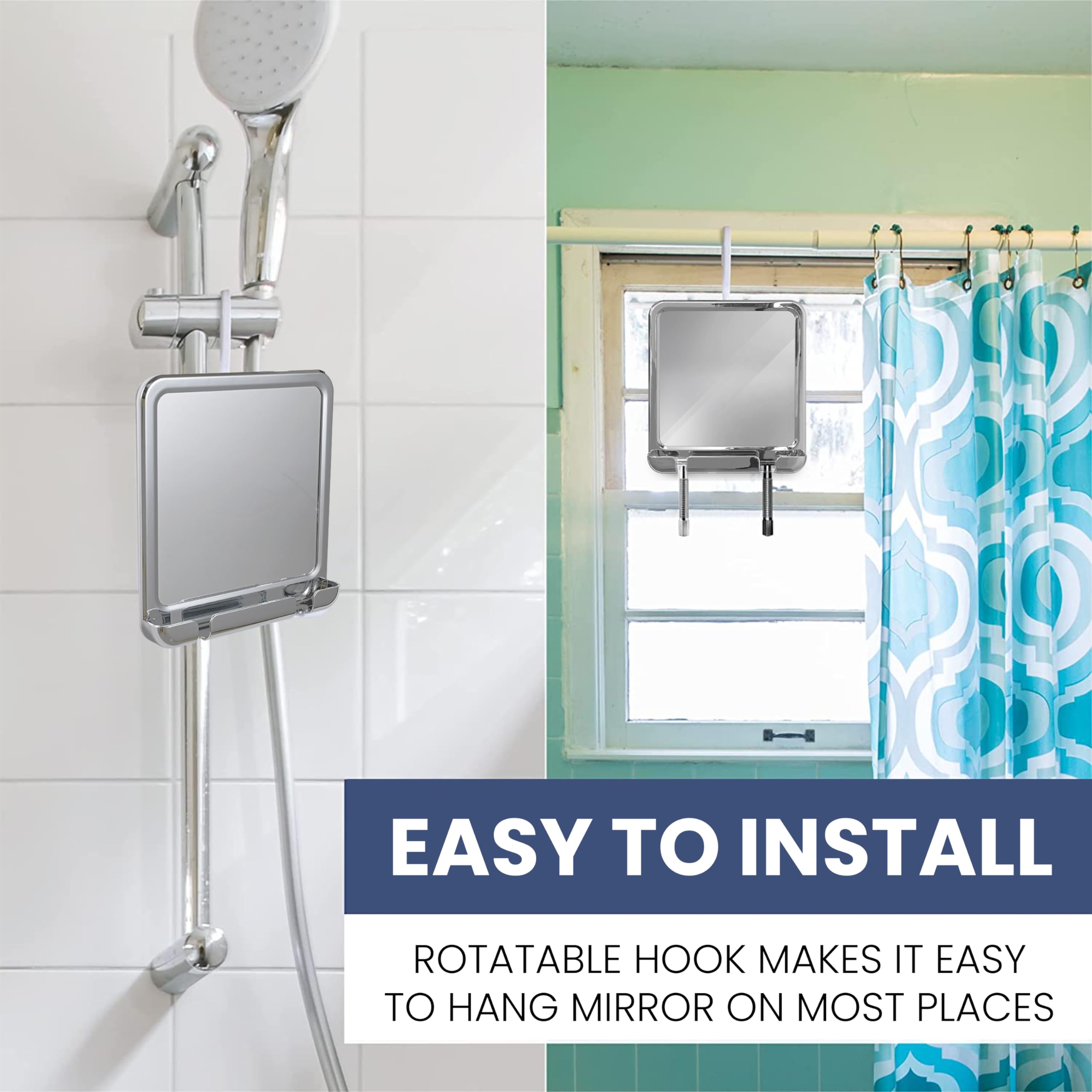 Snapklik.com : MIRRORVANA Fogless Shower Mirror For Shaving And ...