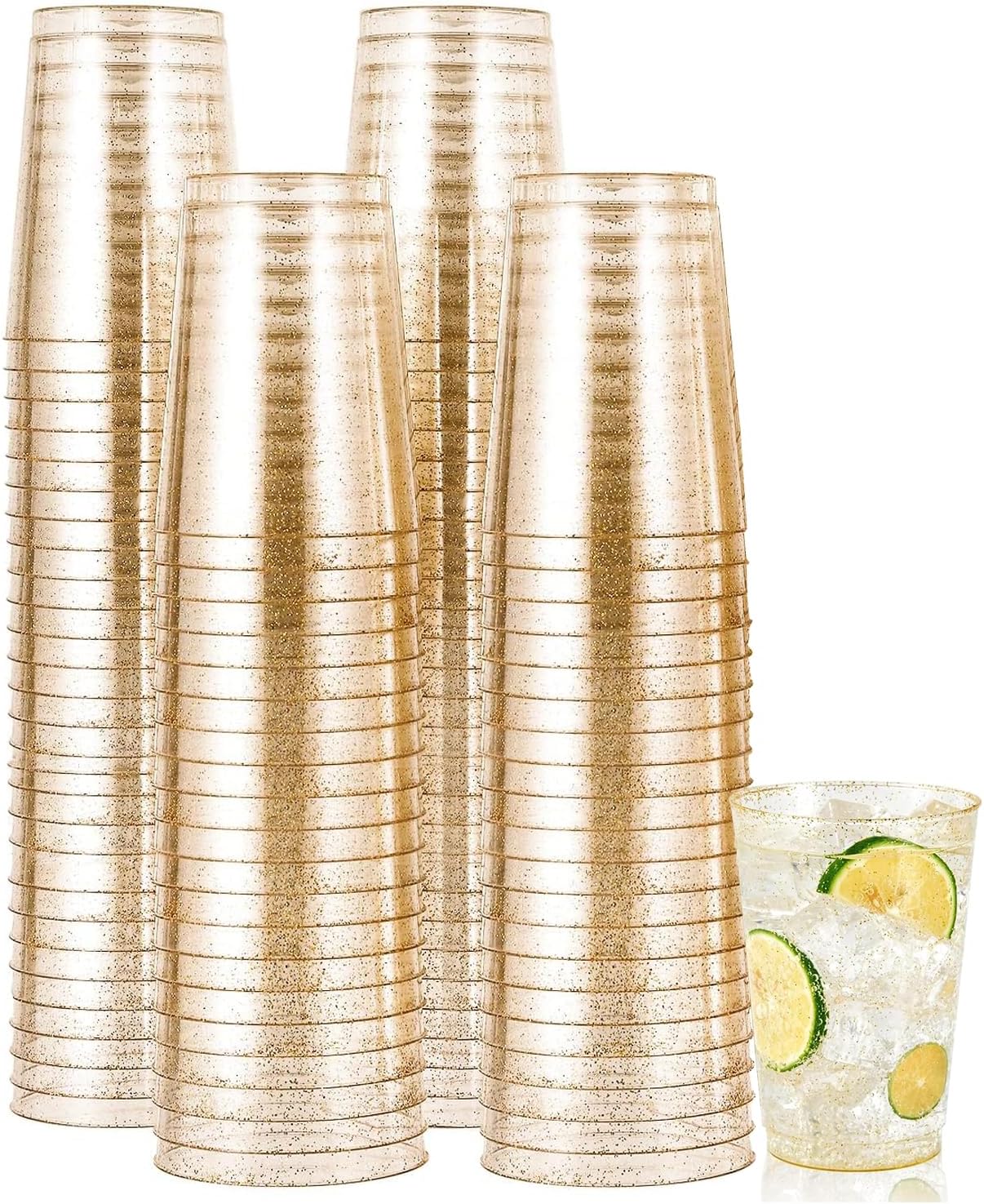 STACKABLES ~ Pack of 50 Hard Plastic Cups ~ 9oz Party Cocktail Tumblers ...