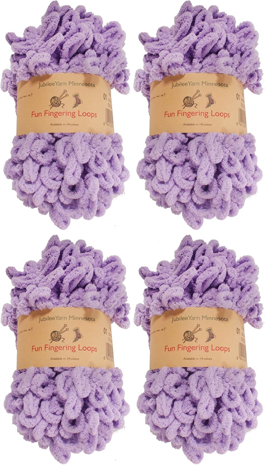 Amazon.com: JubileeYarn Fun Finger Loops Yarn - Polyester Jumbo Loop ...
