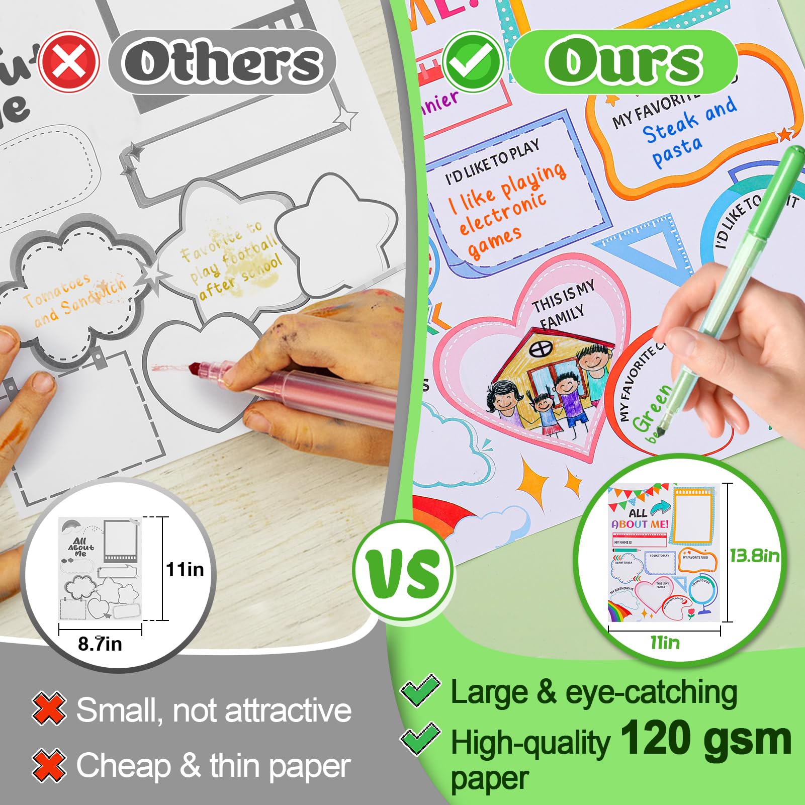 Snapklik.com : 24pcs Large All About Me Posters - Colorful Flag ...