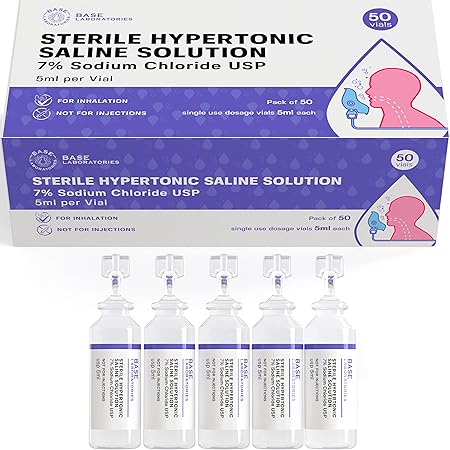 Amazon.com: Base Labs 7% Hypertonic Saline Solution for Nebulizer ...