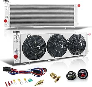 Amazon.com: OzCoolingParts Pro 3 Row Core All Aluminum SBR1193 Radiator + 3 x 9" Fan w/Shroud ...